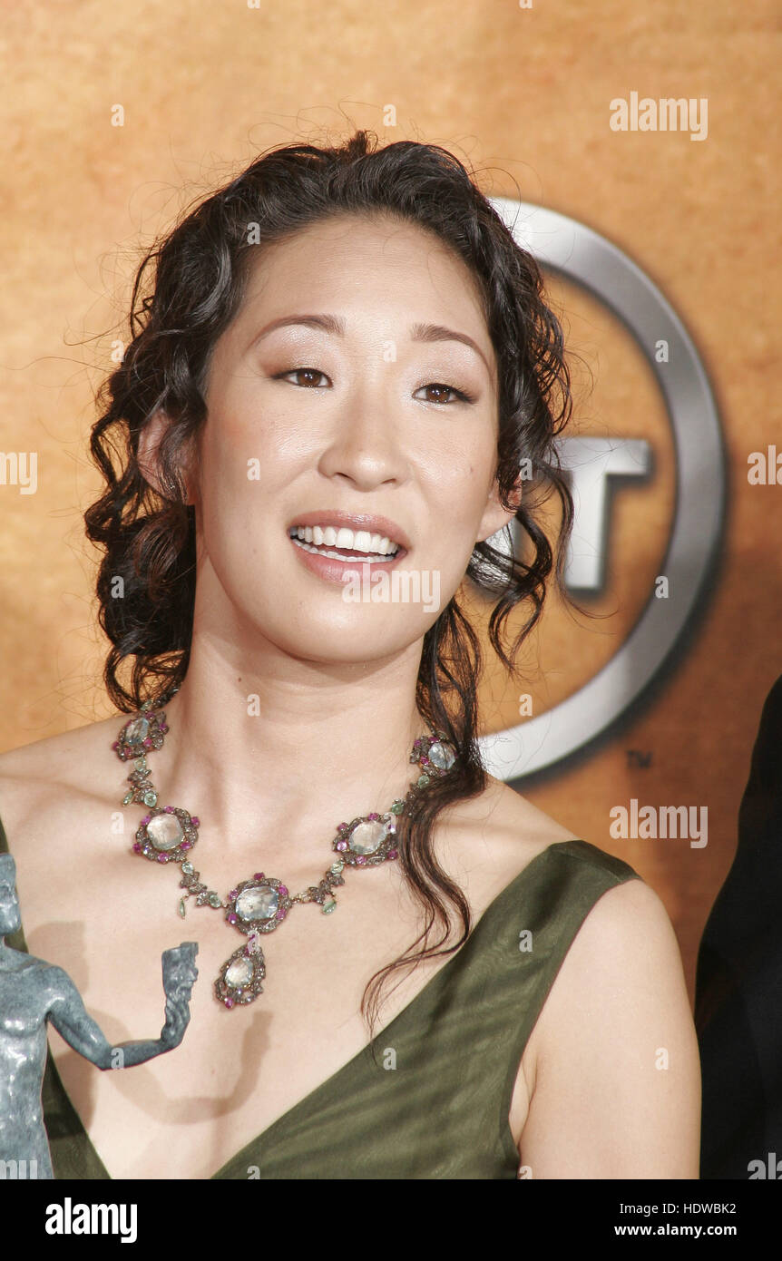 Sandra Oh at the Screen Actors Guild Awards in Los Angeles on Feb. 5 ...