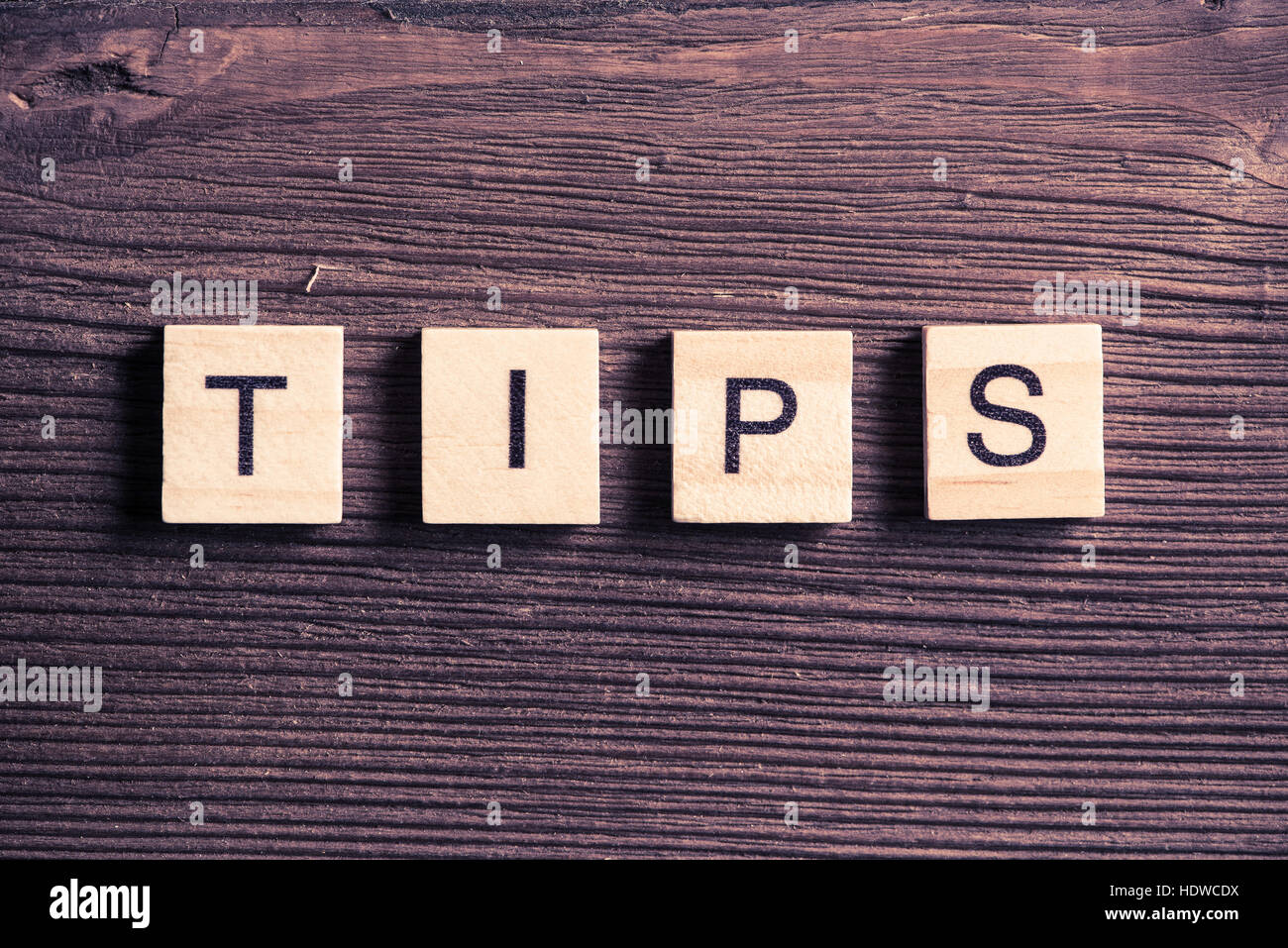Tips word concept Stock Photo - Alamy