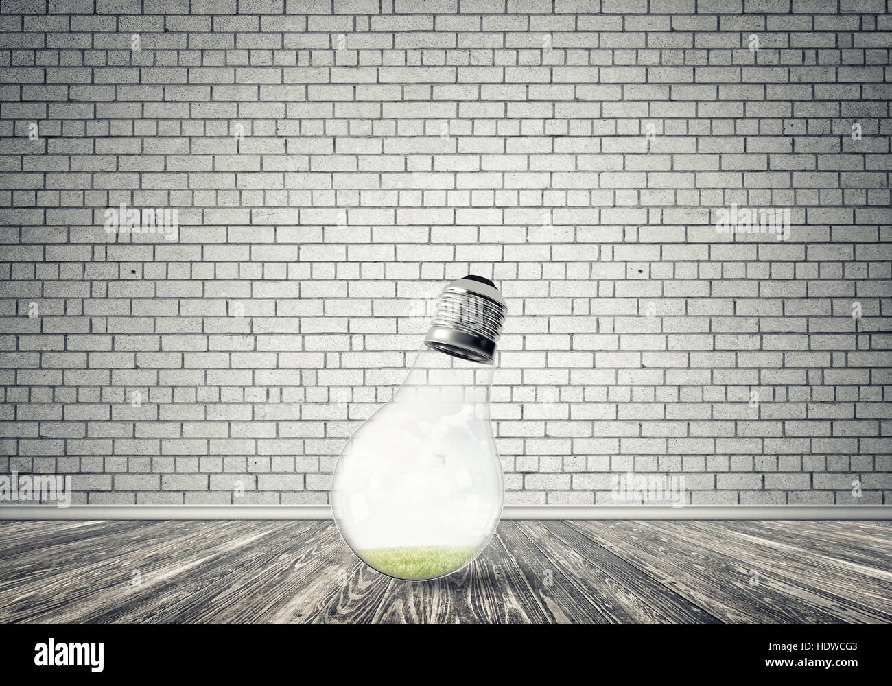 Light bulb in room Stock Photo - Alamy