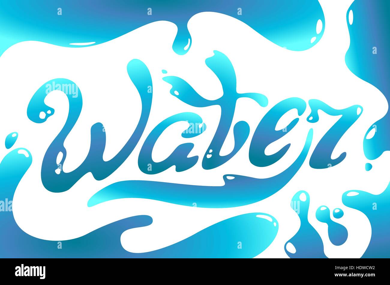 Turquoise Water Day logo lettering Stock Vector Image & Art - Alamy