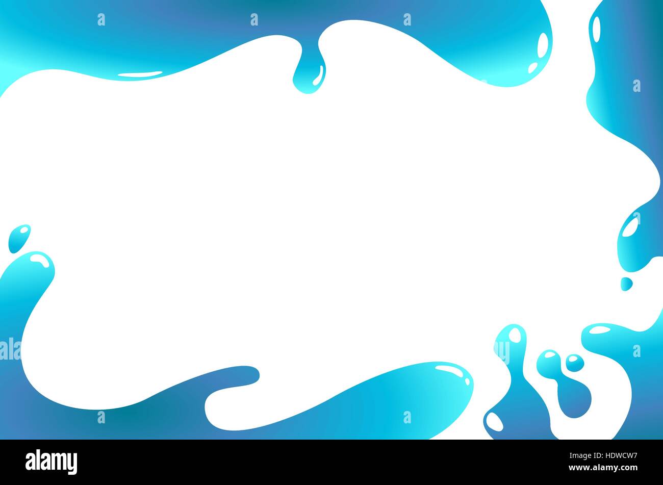abstract water wave frame, vector illustration Stock Vector Image & Art ...