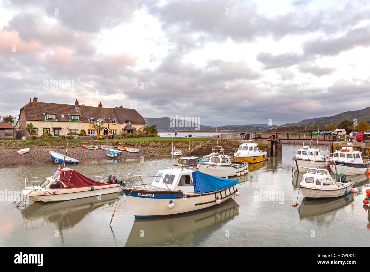 Porlock weir somerset harbour coast uk hi-res stock photography and ...