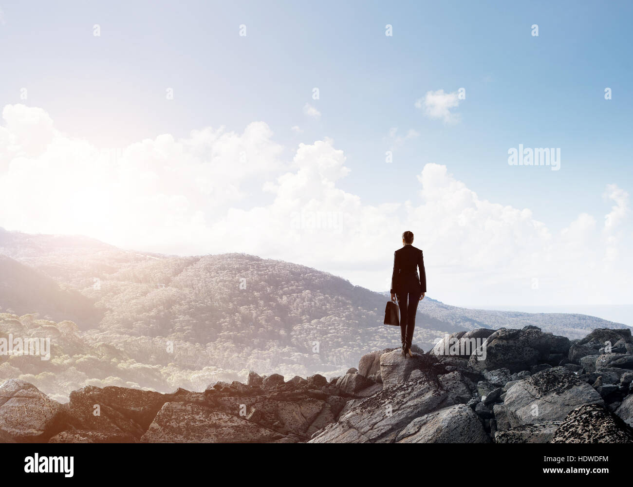 Achieving top of success Stock Photo - Alamy