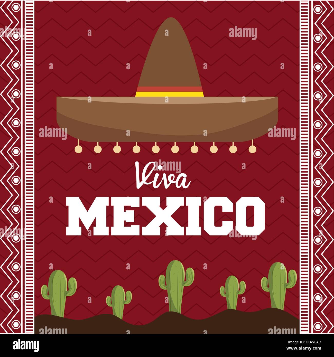 viva mexico poster celebration vector illustration design Stock Vector ...