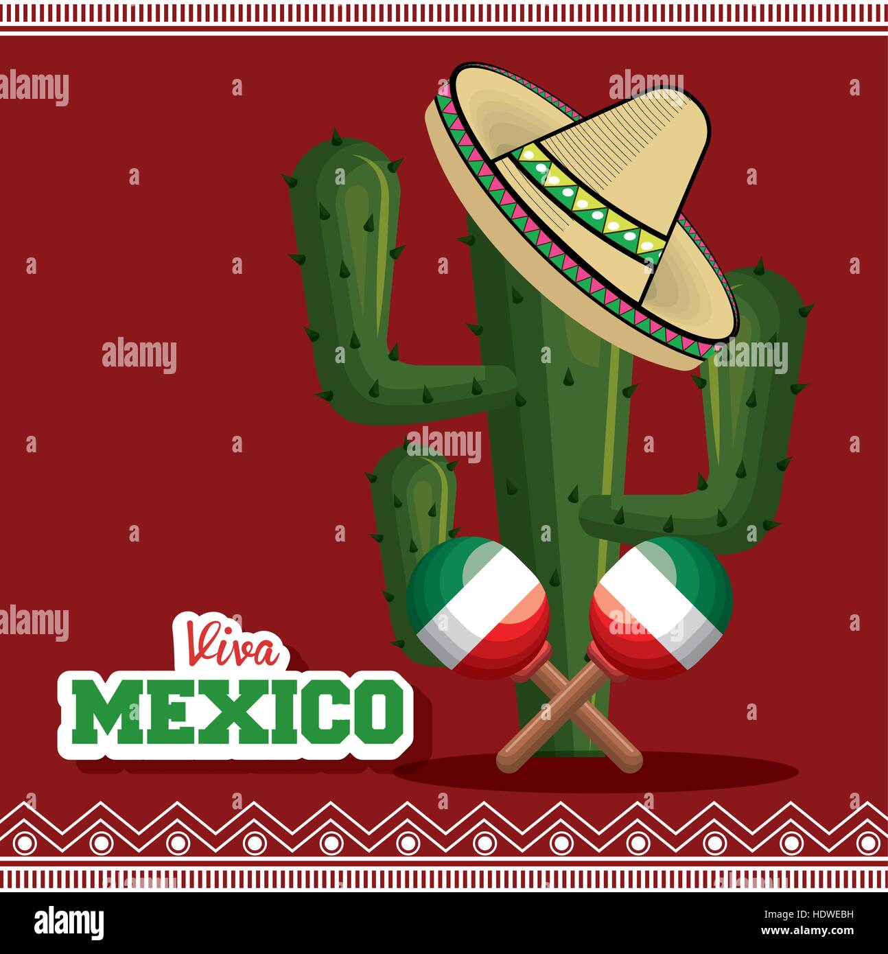 viva mexico poster celebration vector illustration design Stock Vector ...