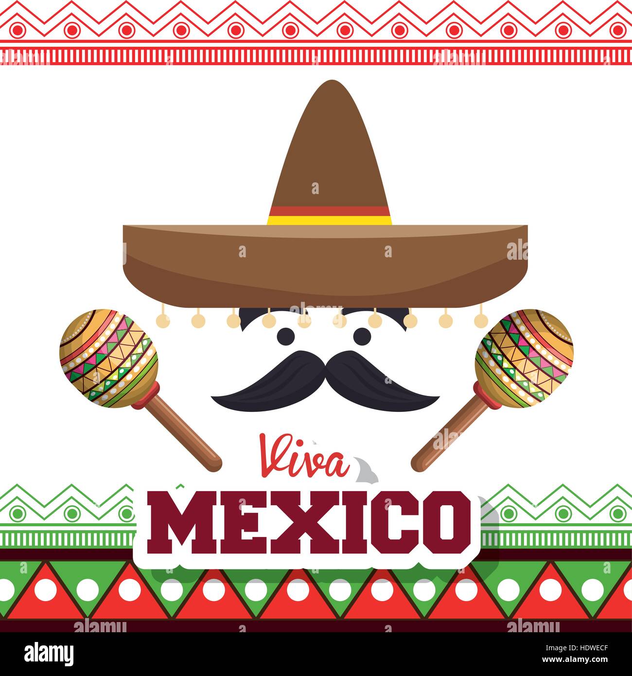 viva mexico poster celebration vector illustration design Stock Vector ...