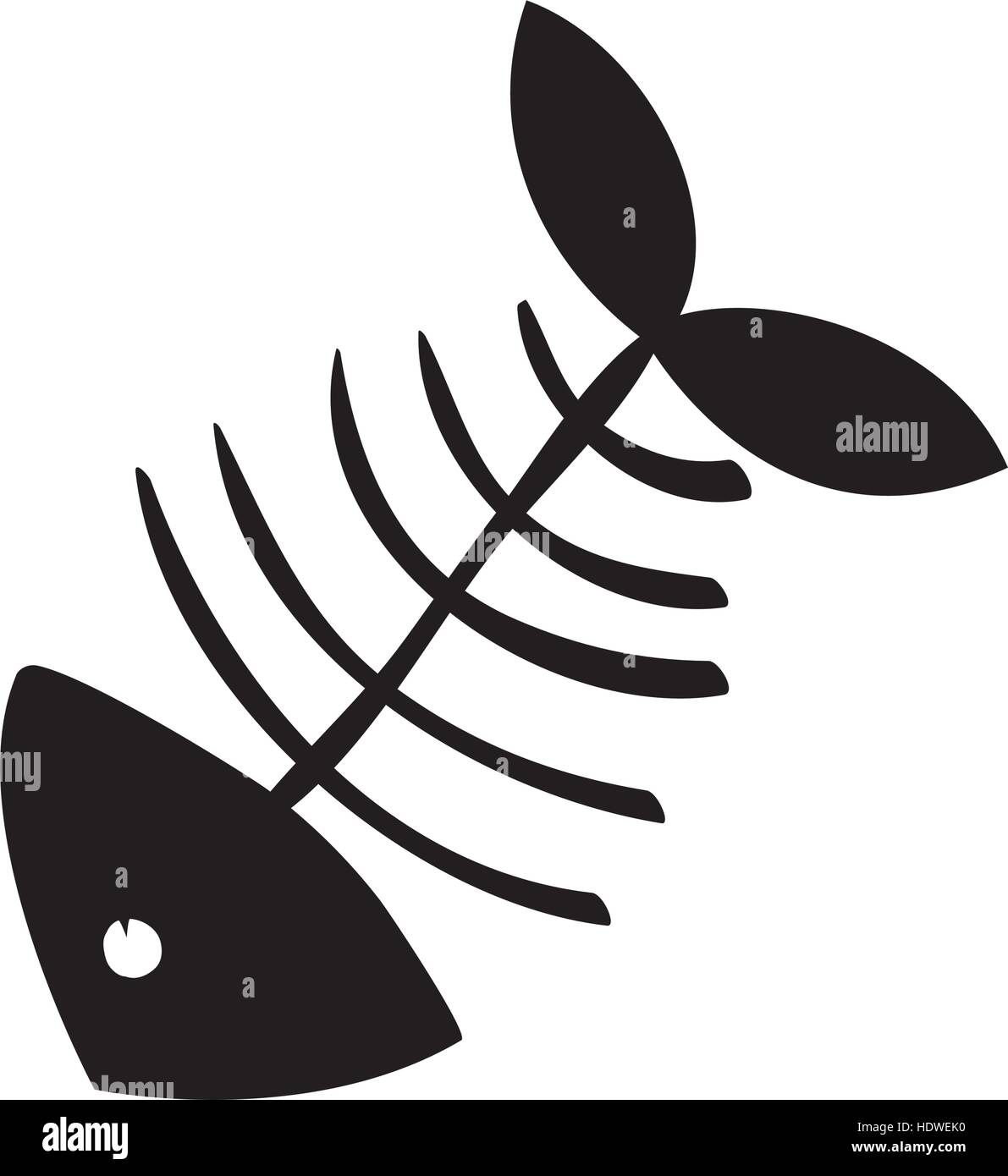 Cartoon fish skeleton icon vector illustration graphic design Stock ...