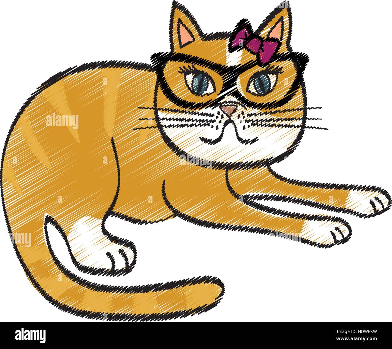 Cute cat cartoon icon vector illustration graphic design Stock Vector ...