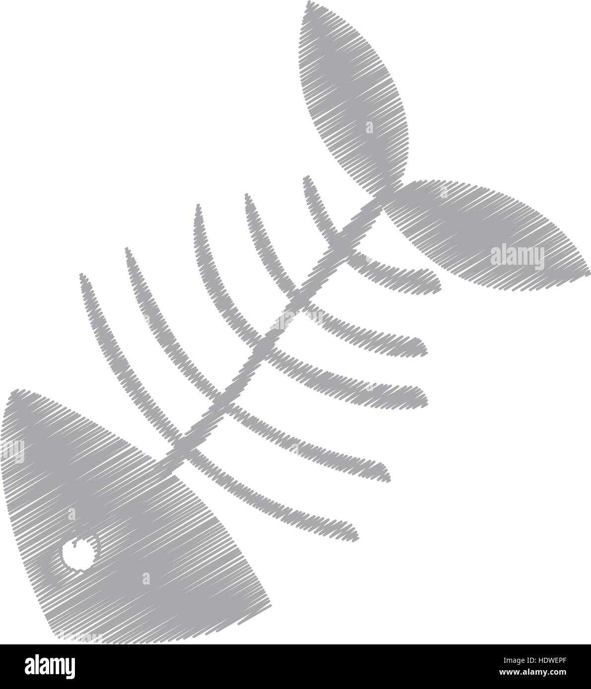 Cartoon fish skeleton icon vector illustration graphic design Stock ...