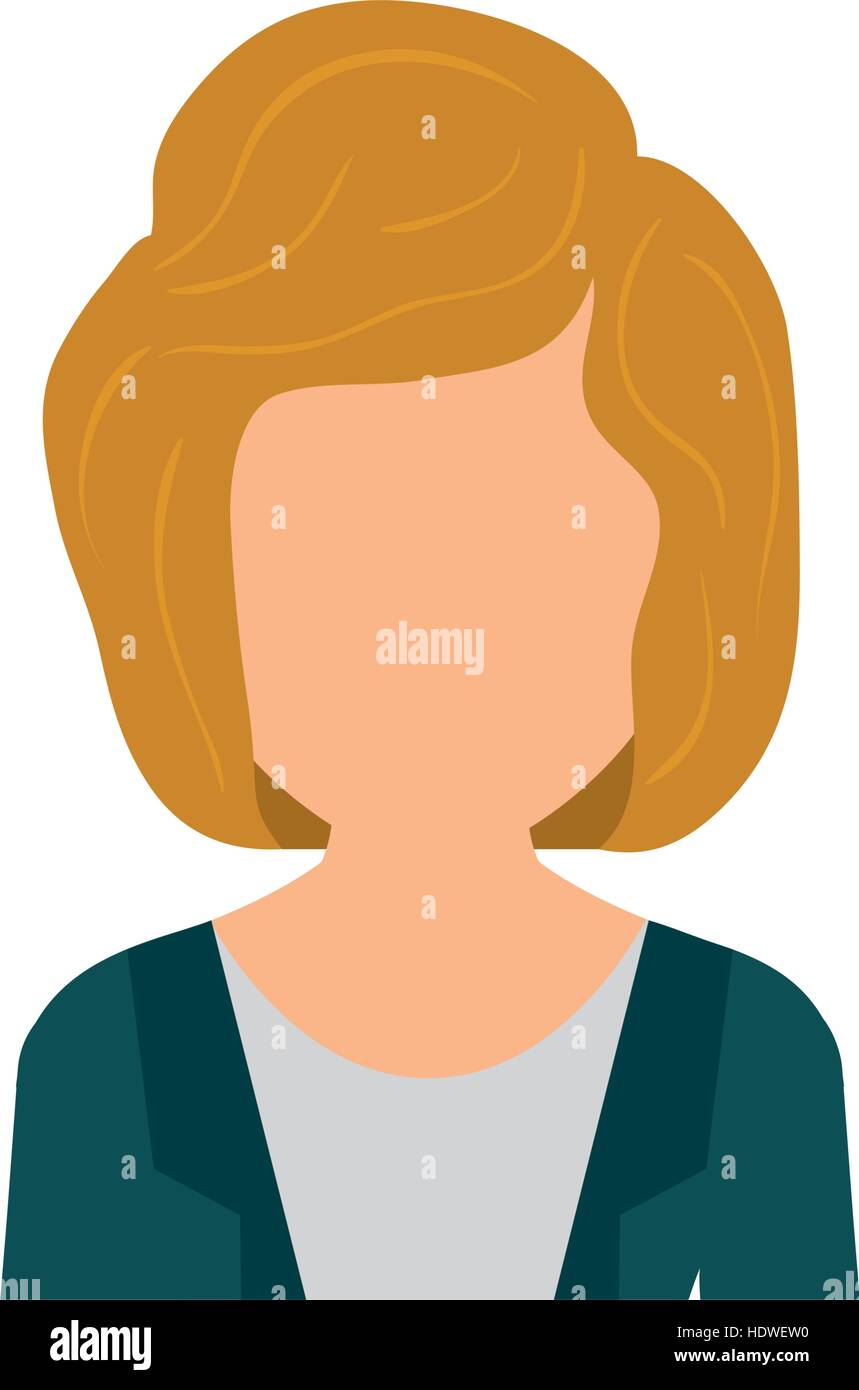 Woman faceless profile icon vector illustration graphic design Stock ...