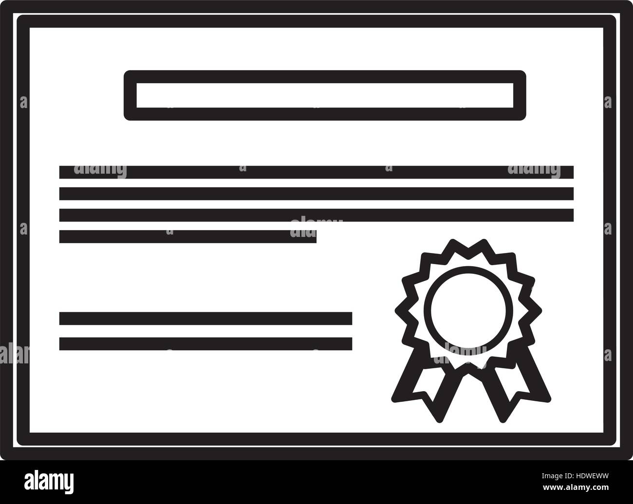 Diploma with emblem icon vector illustration graphic design Stock ...