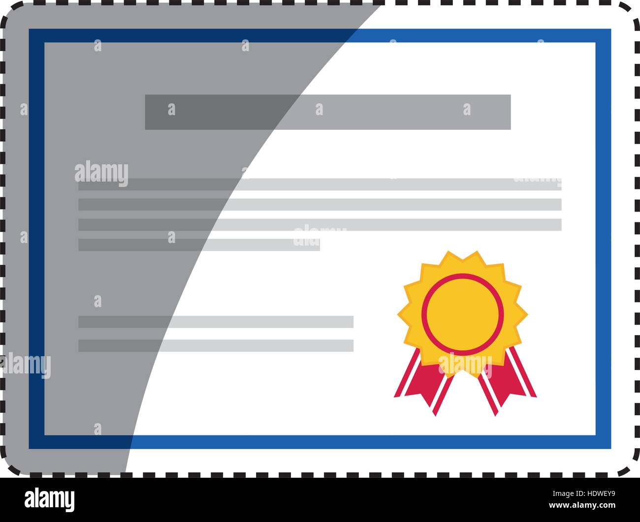 Diploma with emblem icon vector illustration graphic design Stock ...