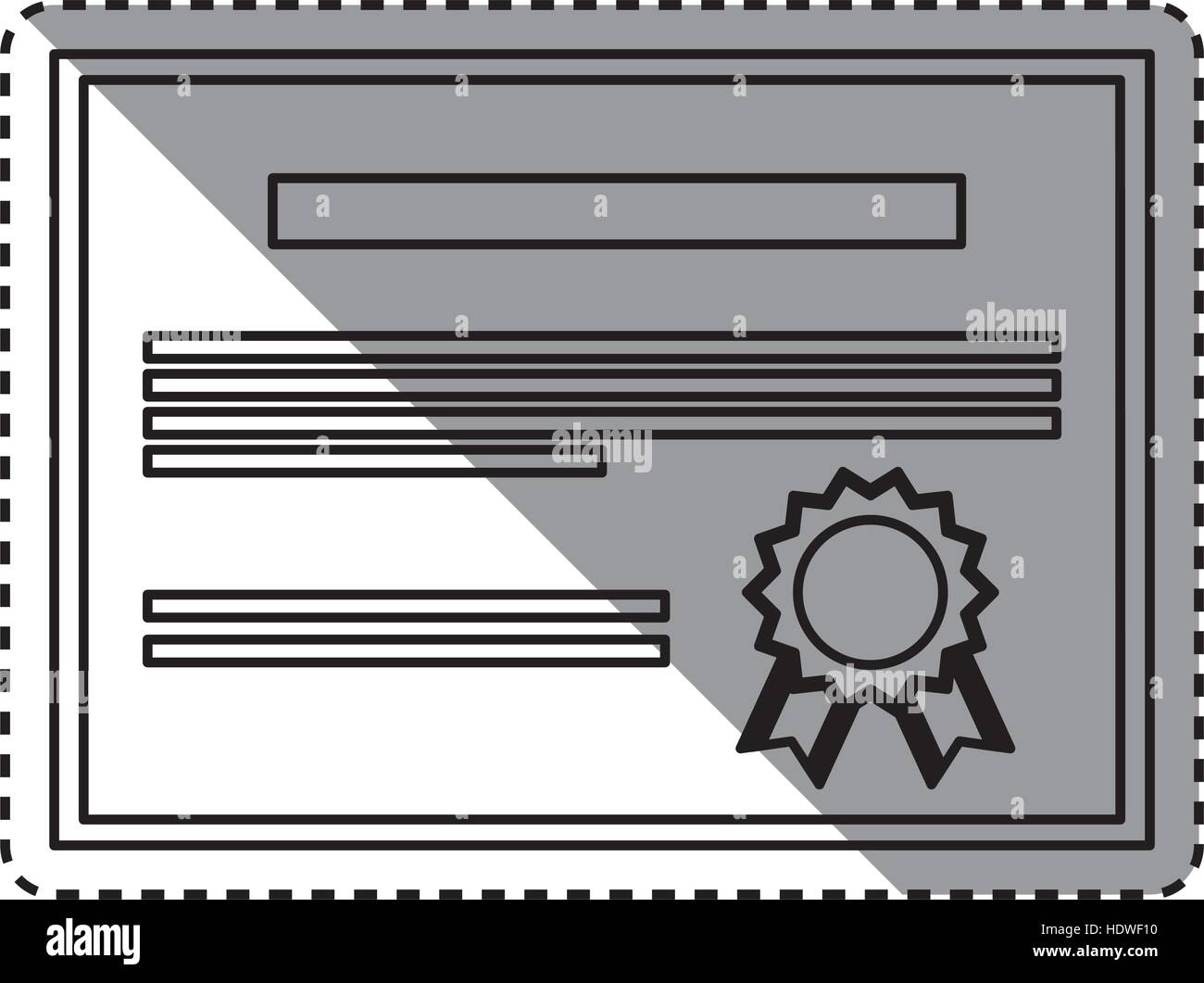 Diploma with emblem icon vector illustration graphic design Stock ...