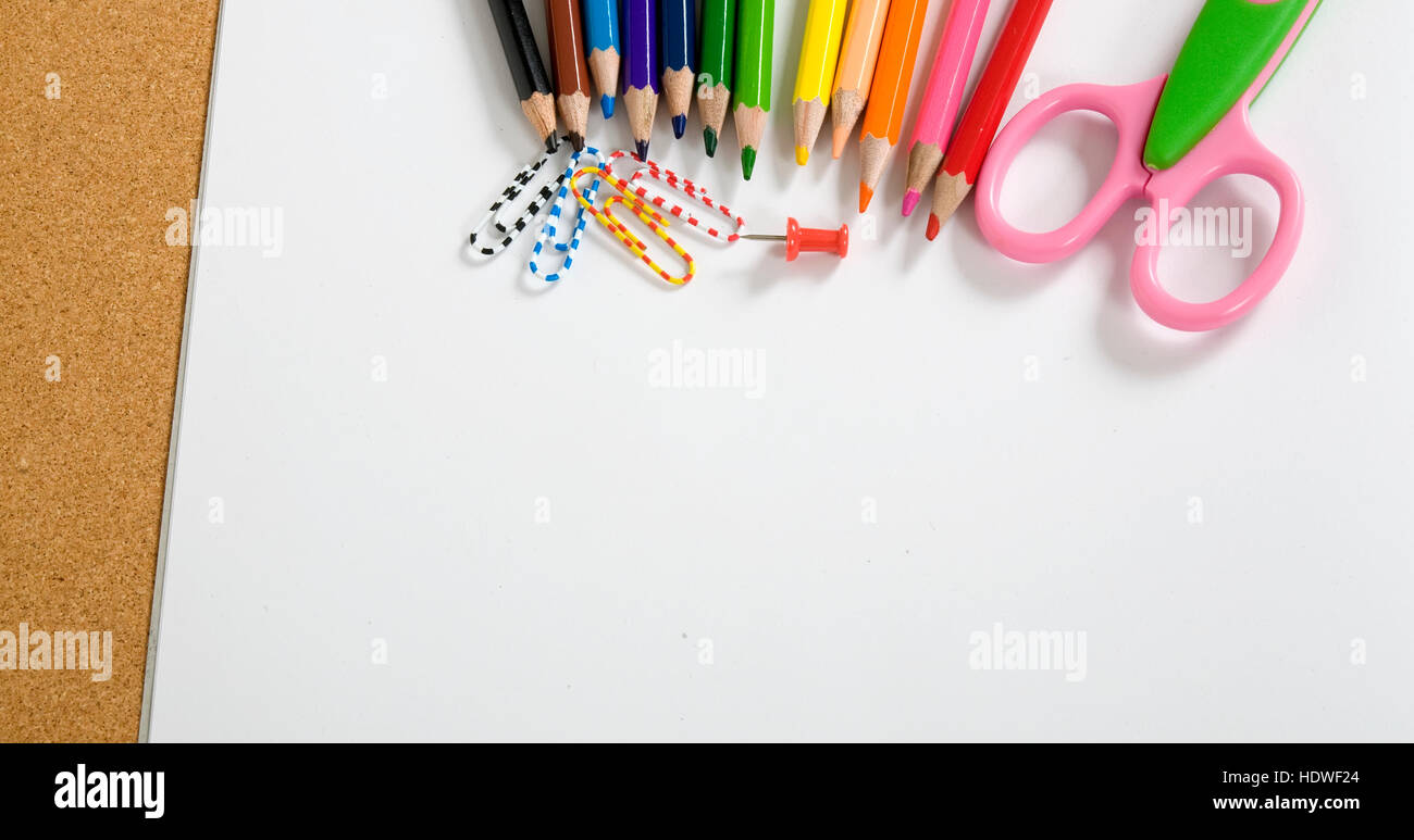 Colourful school stationary hi-res stock photography and images - Alamy