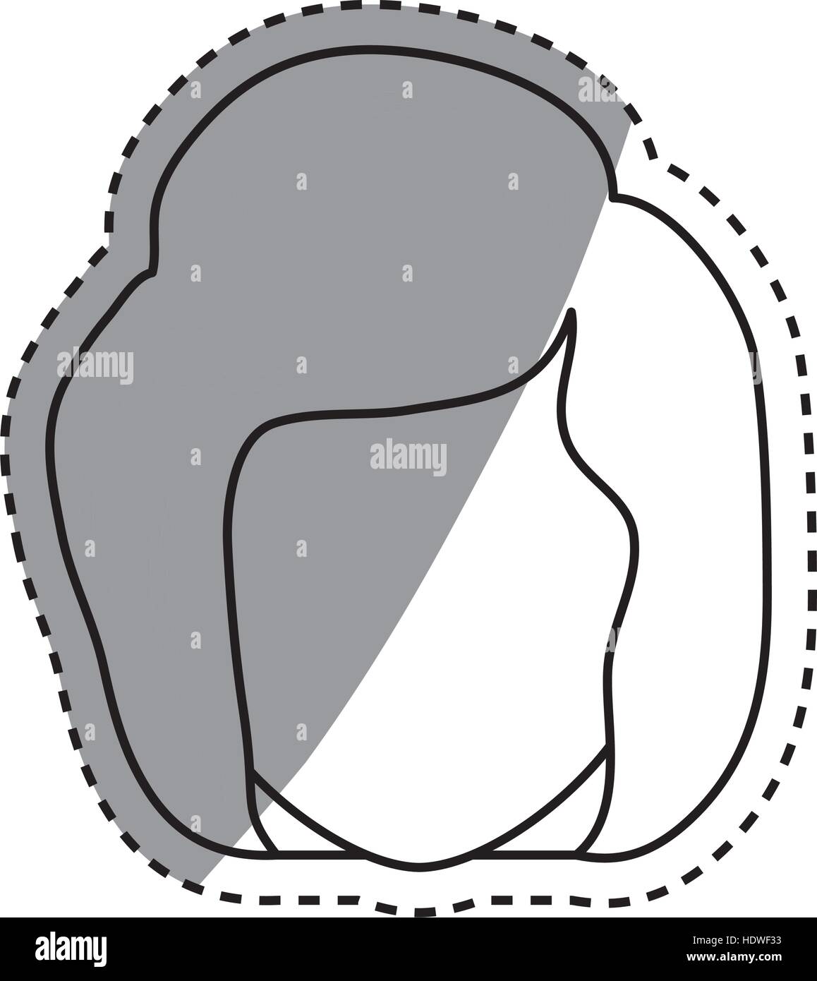 Woman faceless profile icon vector illustration graphic design Stock ...