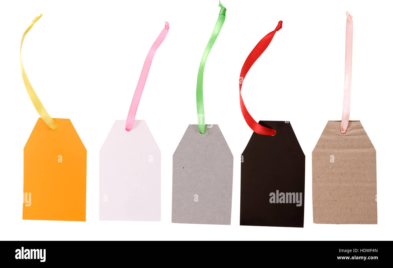 Collection of various price tag or address labels Stock Photo - Alamy