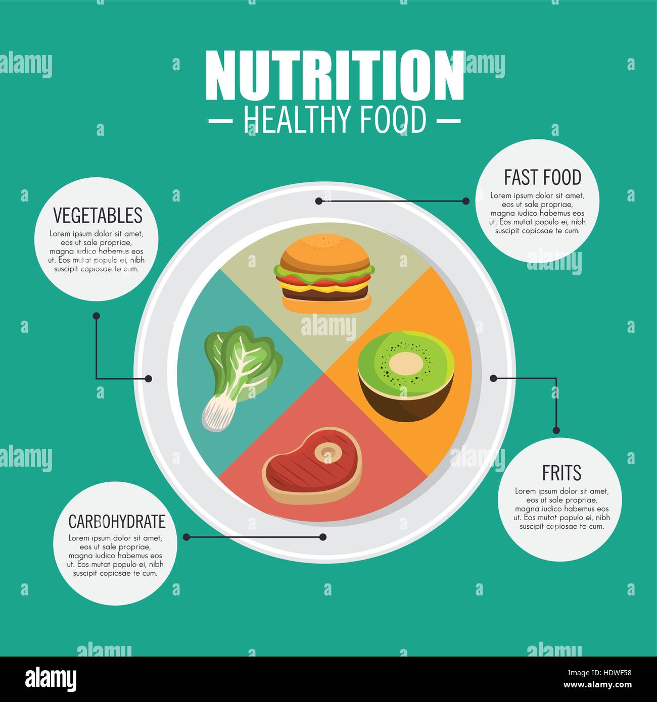 nutrition food infographic icons vector illustration eps 10 Stock ...