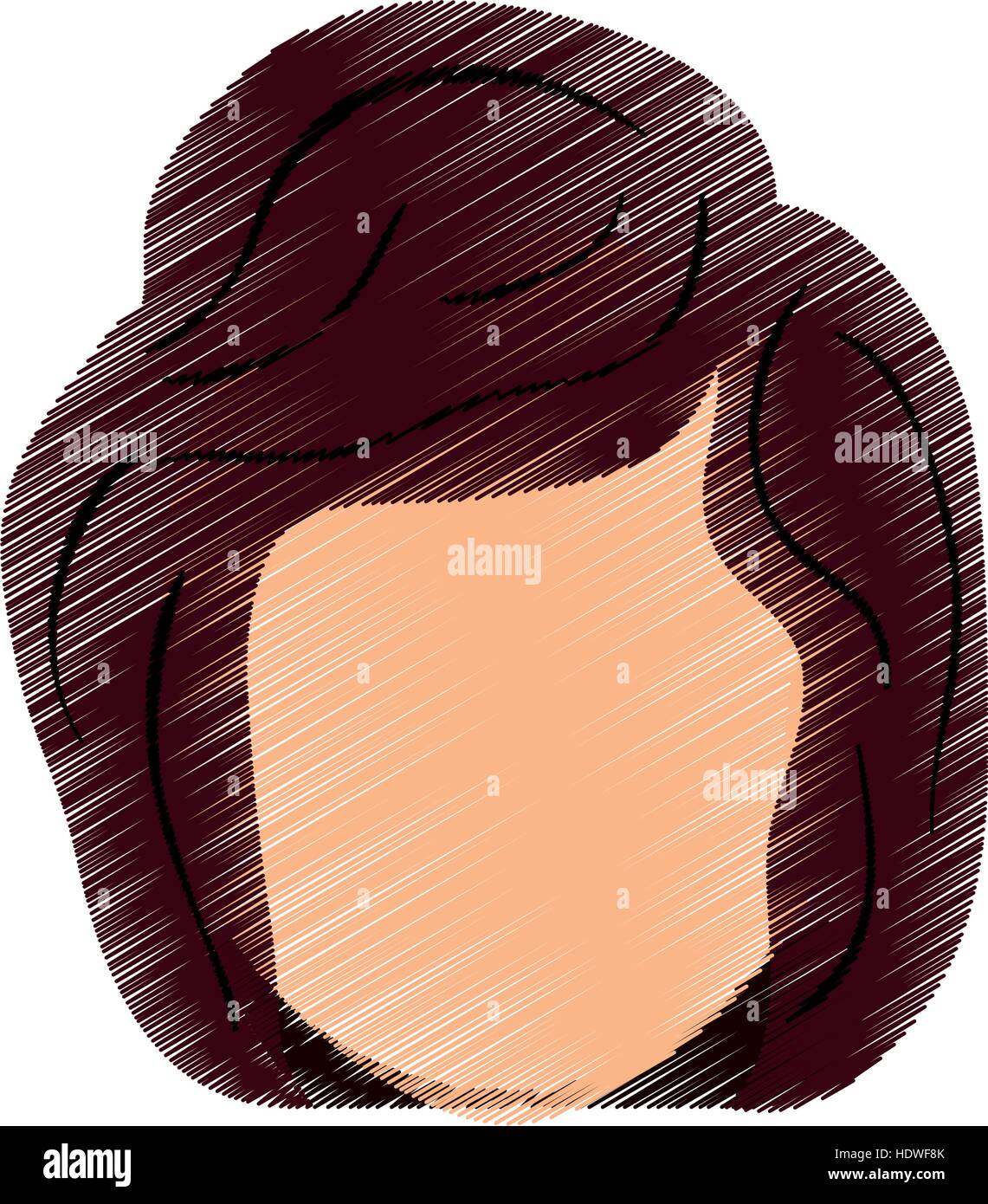 Woman faceless profile icon vector illustration graphic design Stock ...