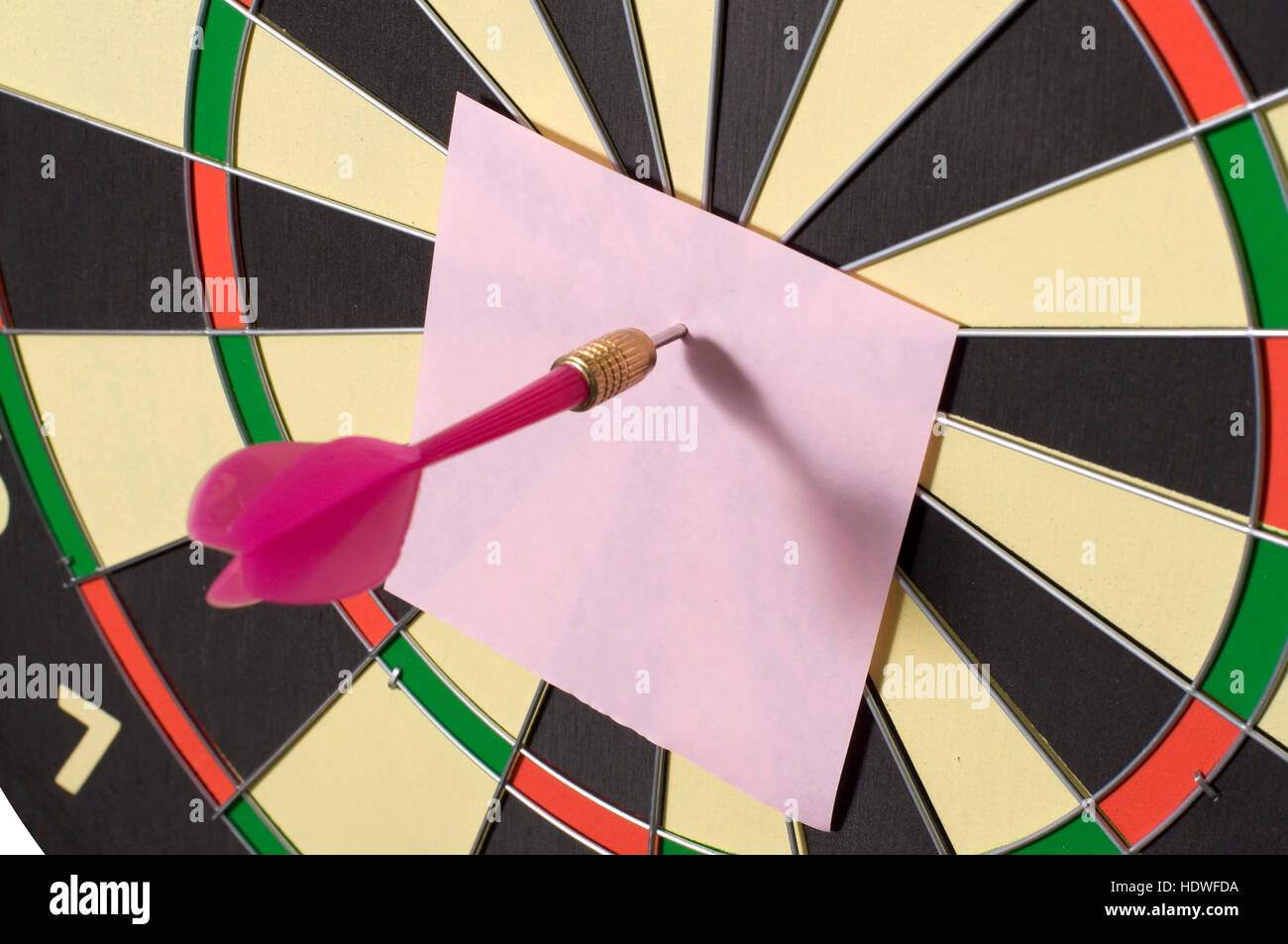 Blank paper and dart board. You can put your writing here Stock Photo ...