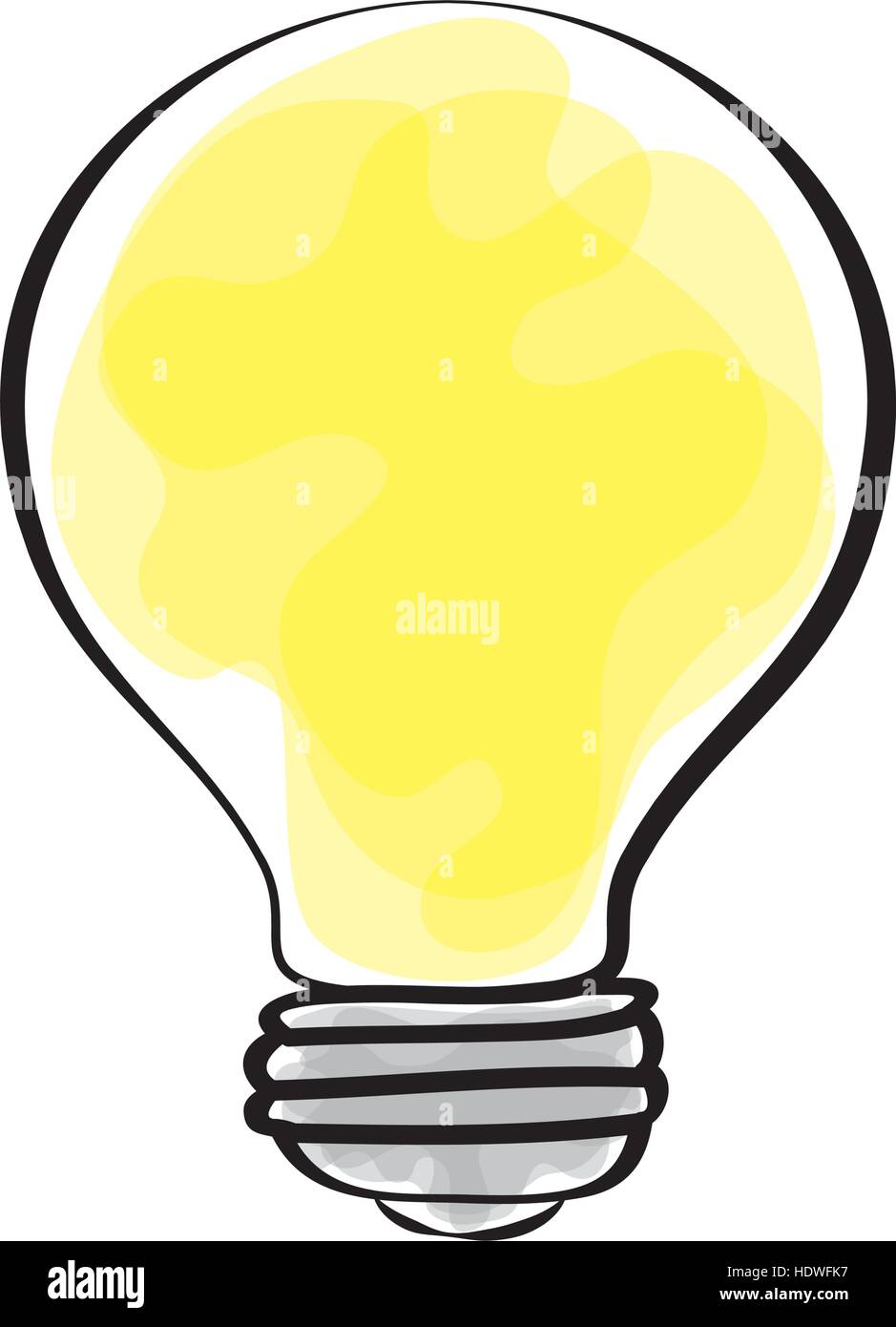 Bulb light draw icon vector illustration graphic design Stock Vector ...