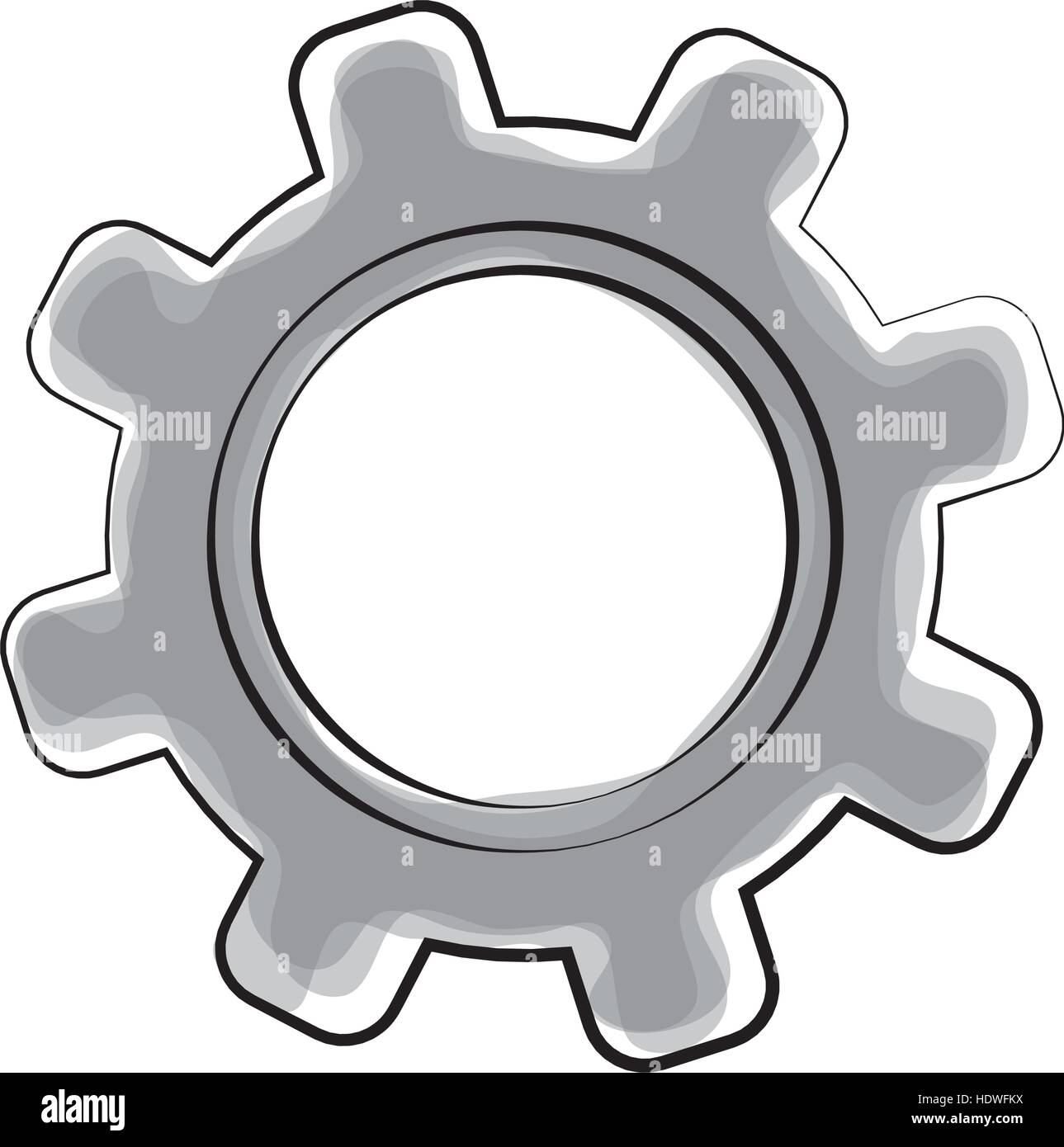 Isolated gear draw icon vector illustration graphic design Stock Vector ...