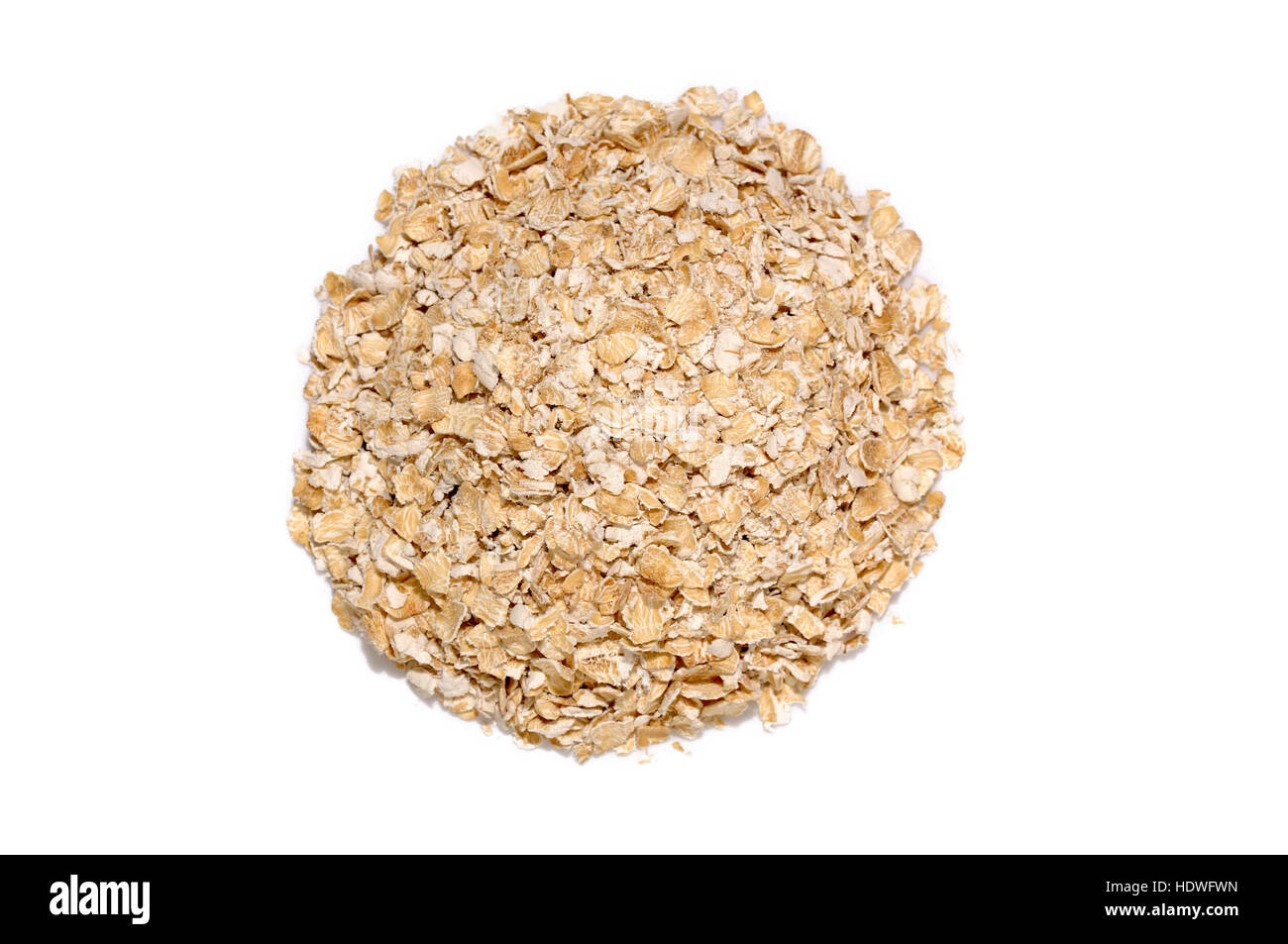 Round shape oatmeal isolated over white background Stock Photo - Alamy