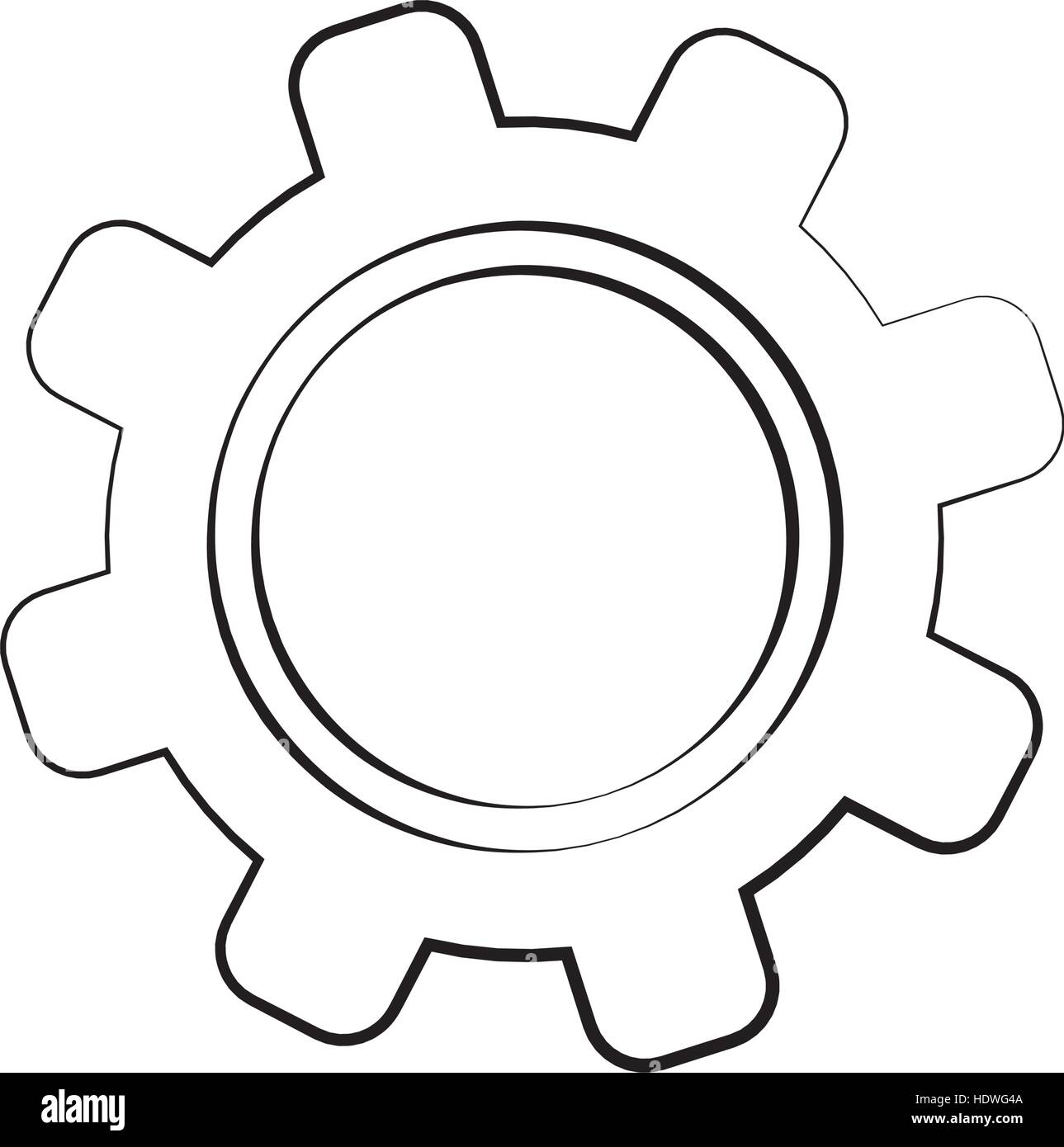 Isolated gear draw icon vector illustration graphic design Stock Vector ...