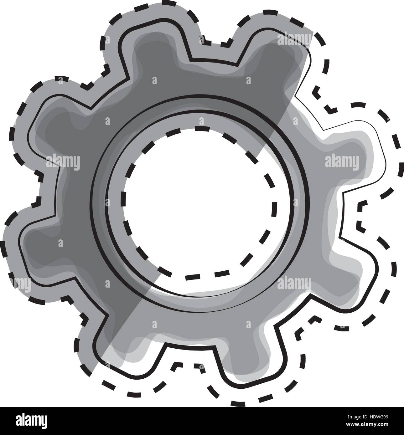 Isolated gear draw icon vector illustration graphic design Stock Vector ...