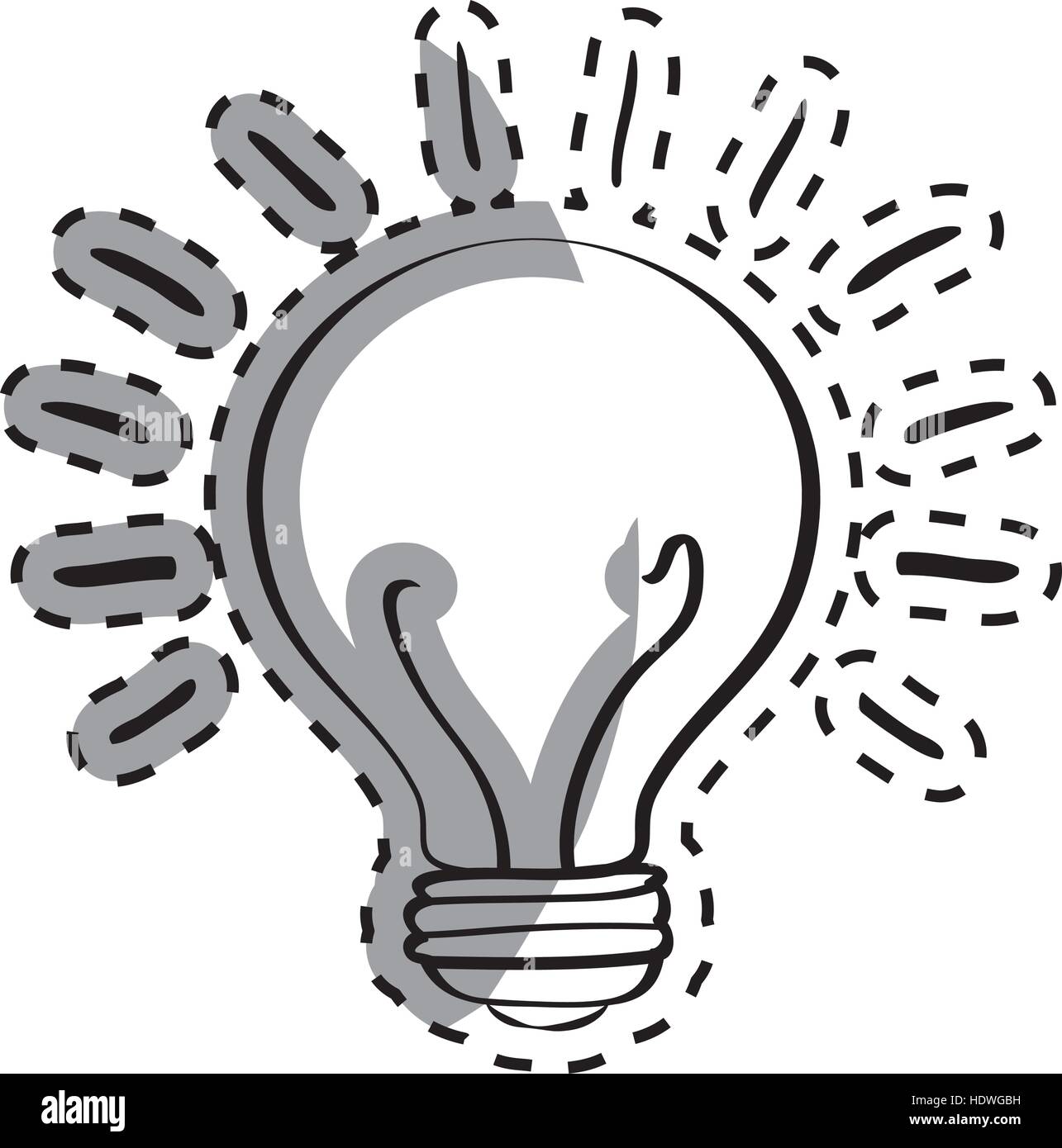 Bulb light draw icon vector illustration graphic design Stock Vector ...