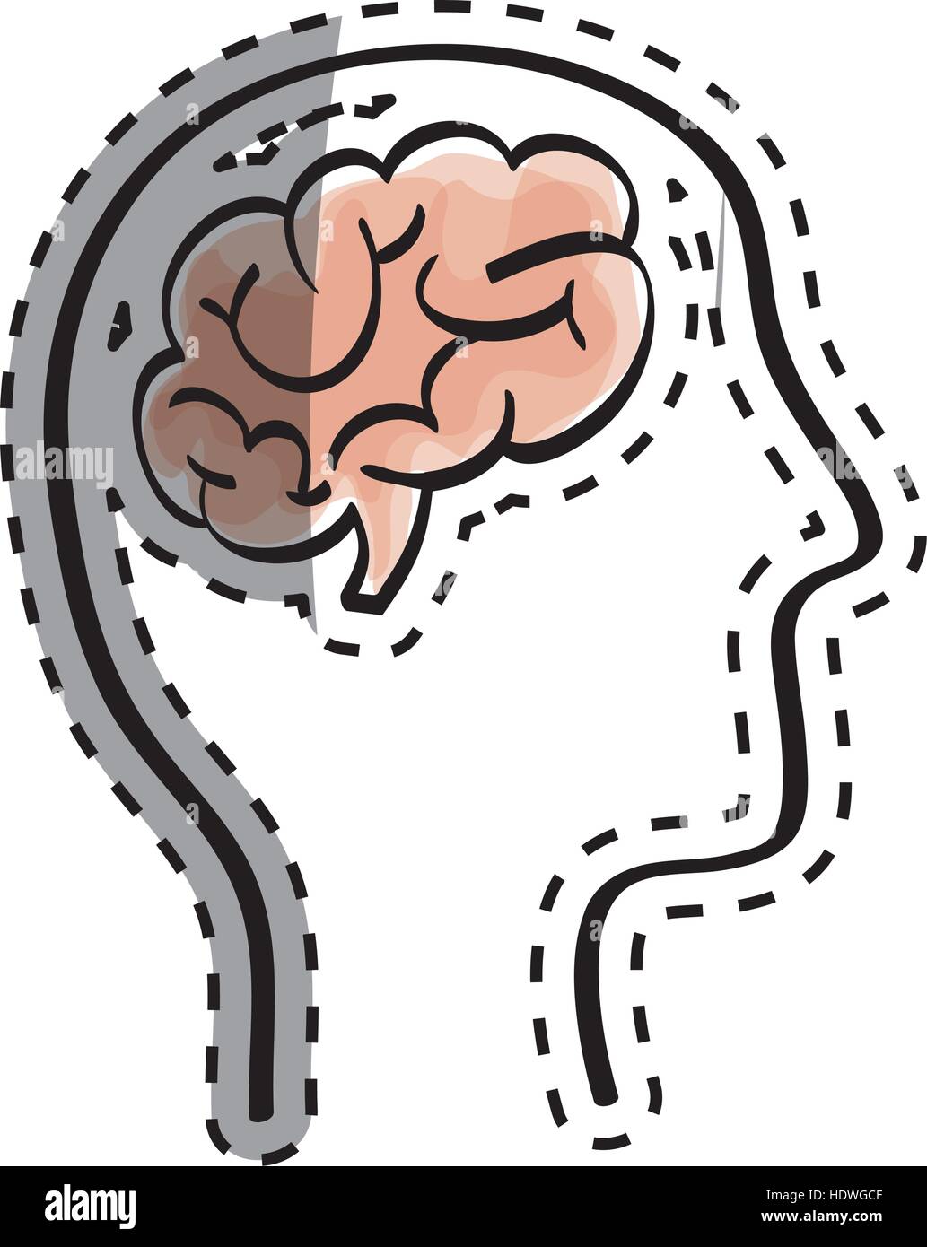 Human brain scribble icon vector illustration graphic design Stock ...