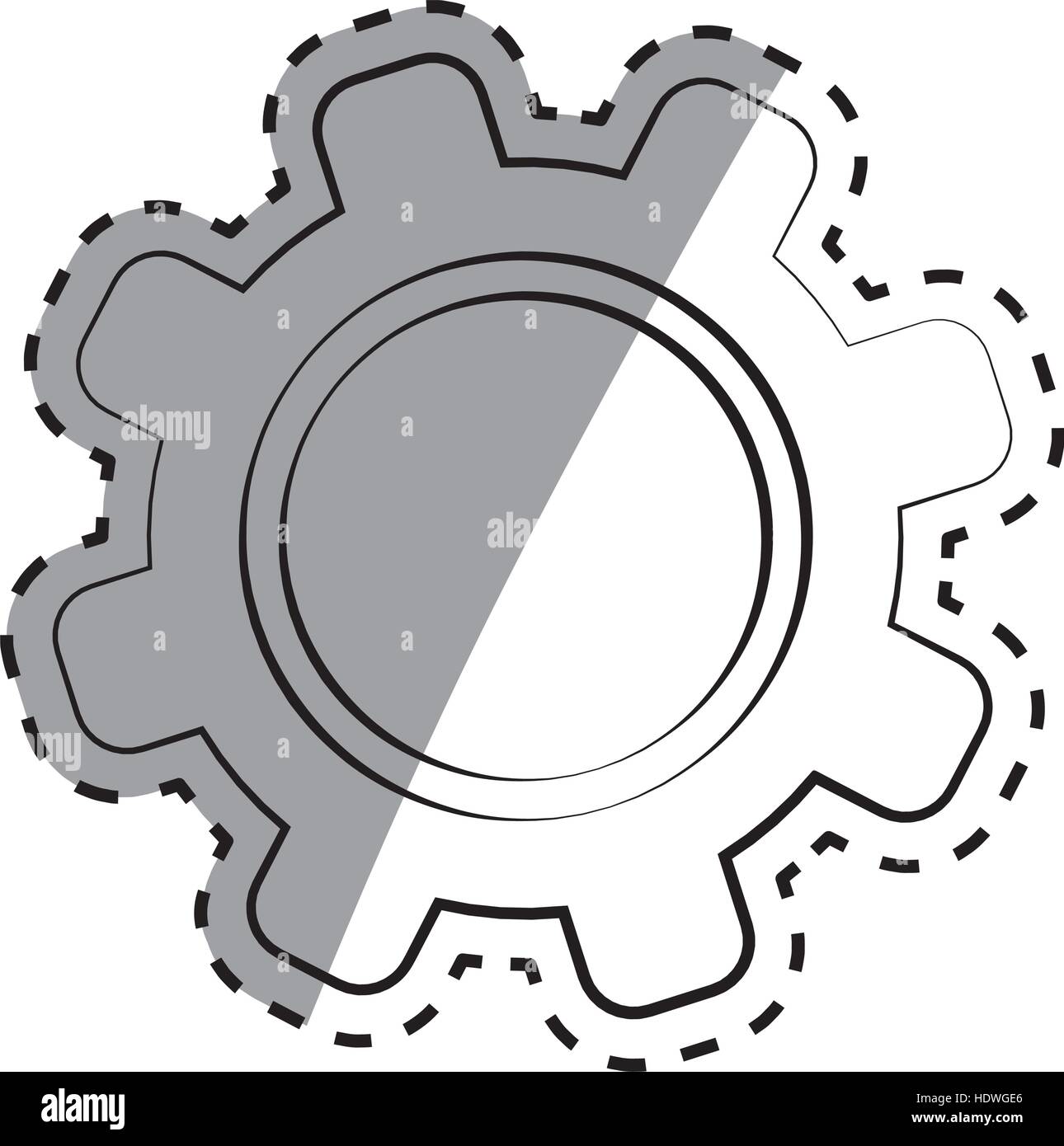 Isolated gear draw icon vector illustration graphic design Stock Vector ...