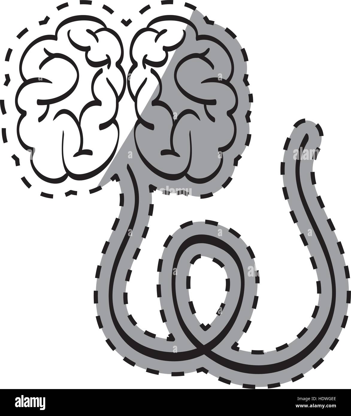 Human brain scribble icon vector illustration graphic design Stock ...