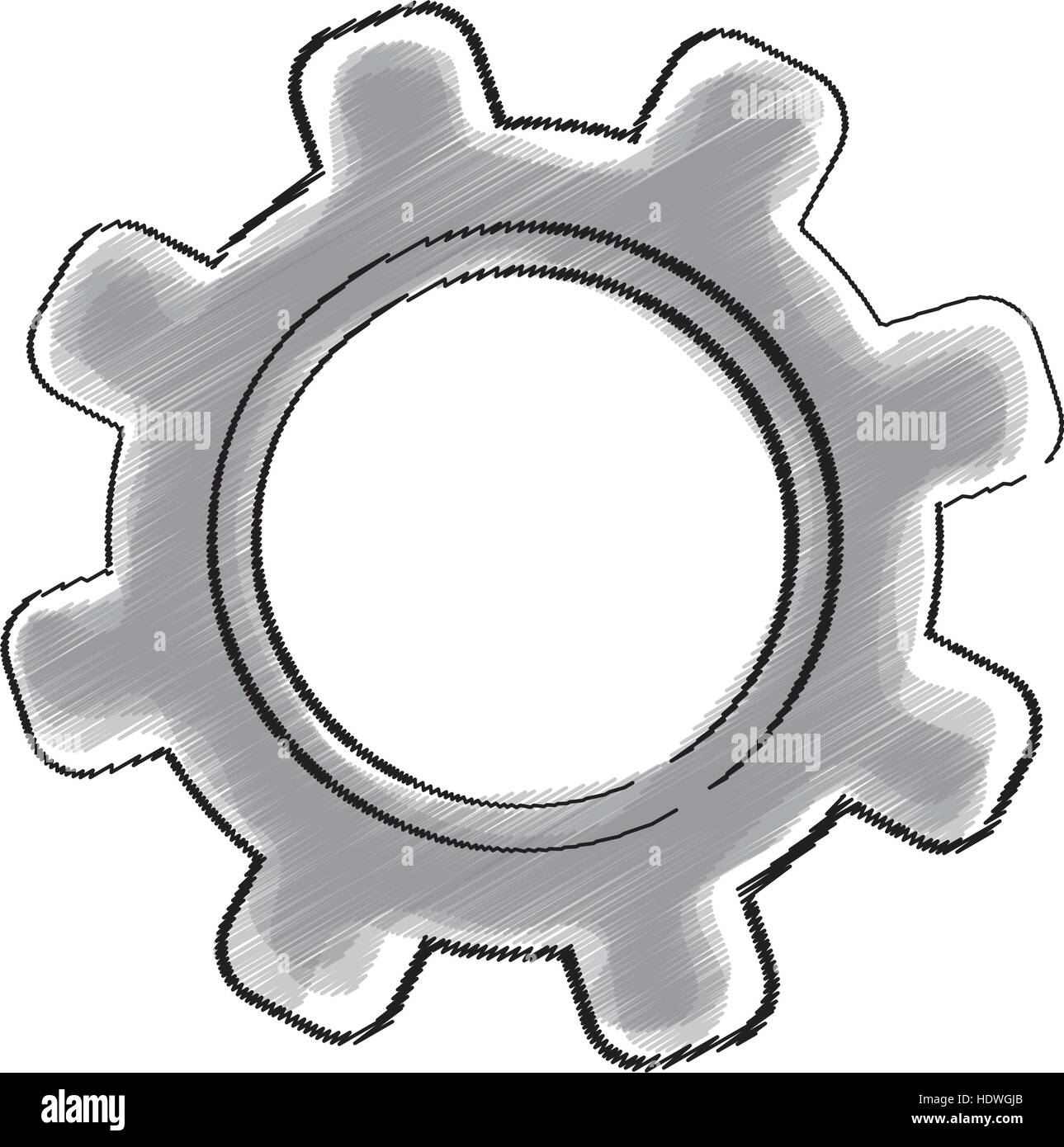 Isolated gear draw icon vector illustration graphic design Stock Vector ...