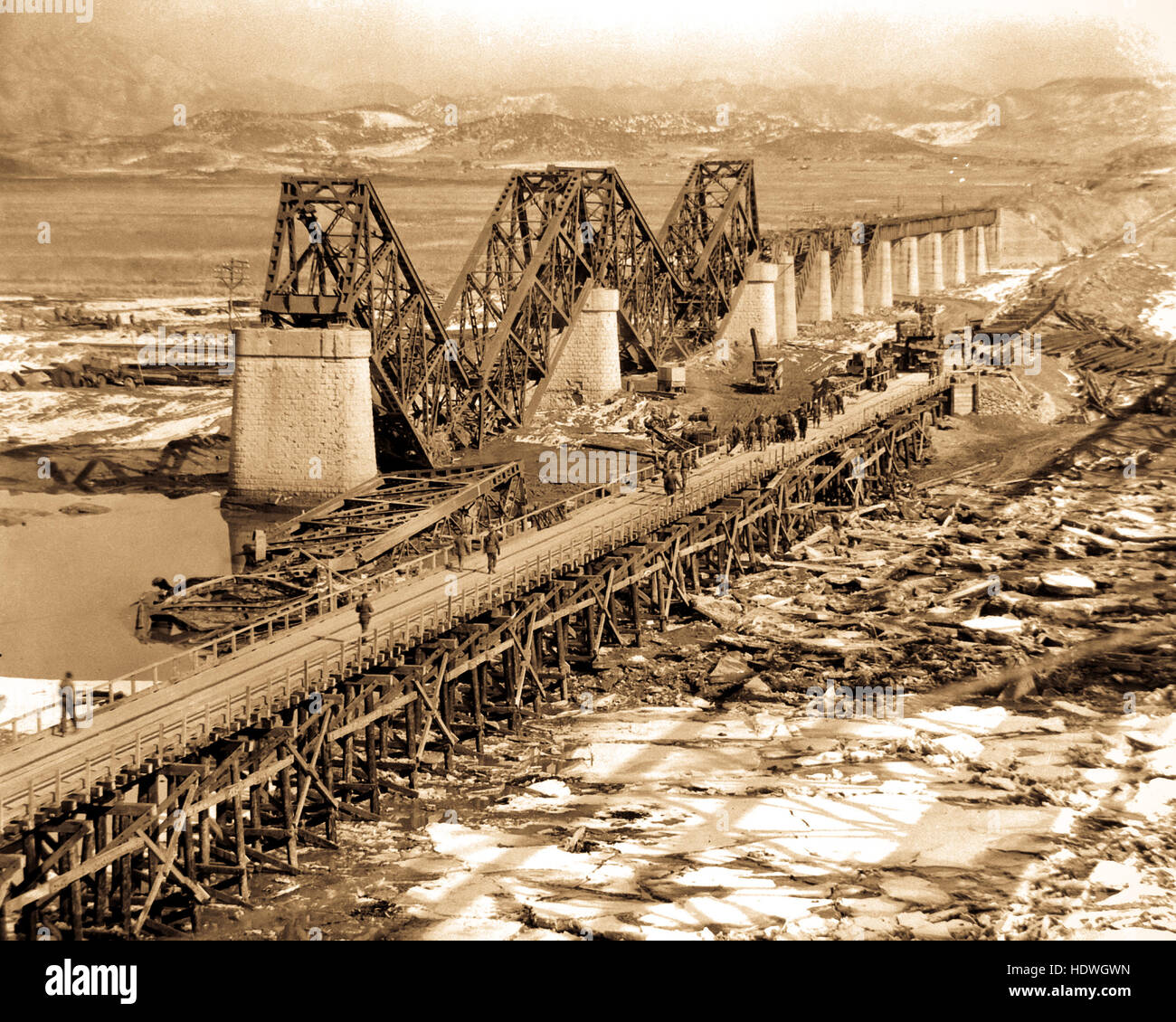 "Freedom Gate Bridge" spanning the Imjin River, built by the 84th ...