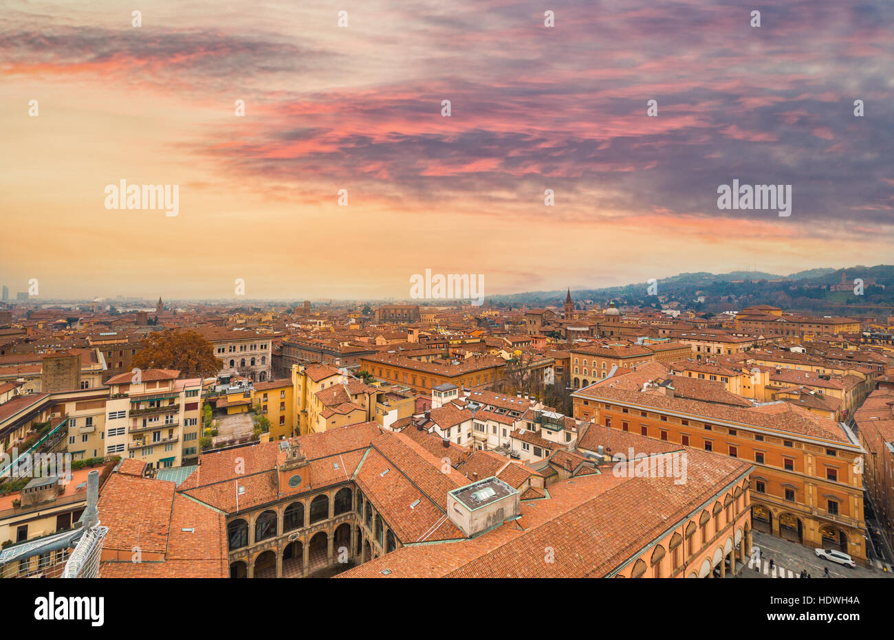 Aerial cityscape view of Bologna in Italy Stock Photo - Alamy