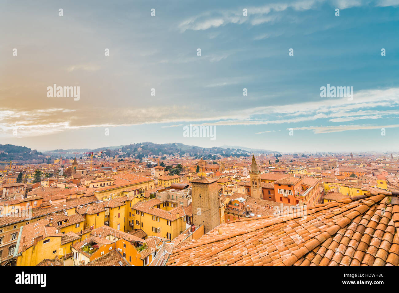 Aerial cityscape view of Bologna in Italy Stock Photo - Alamy