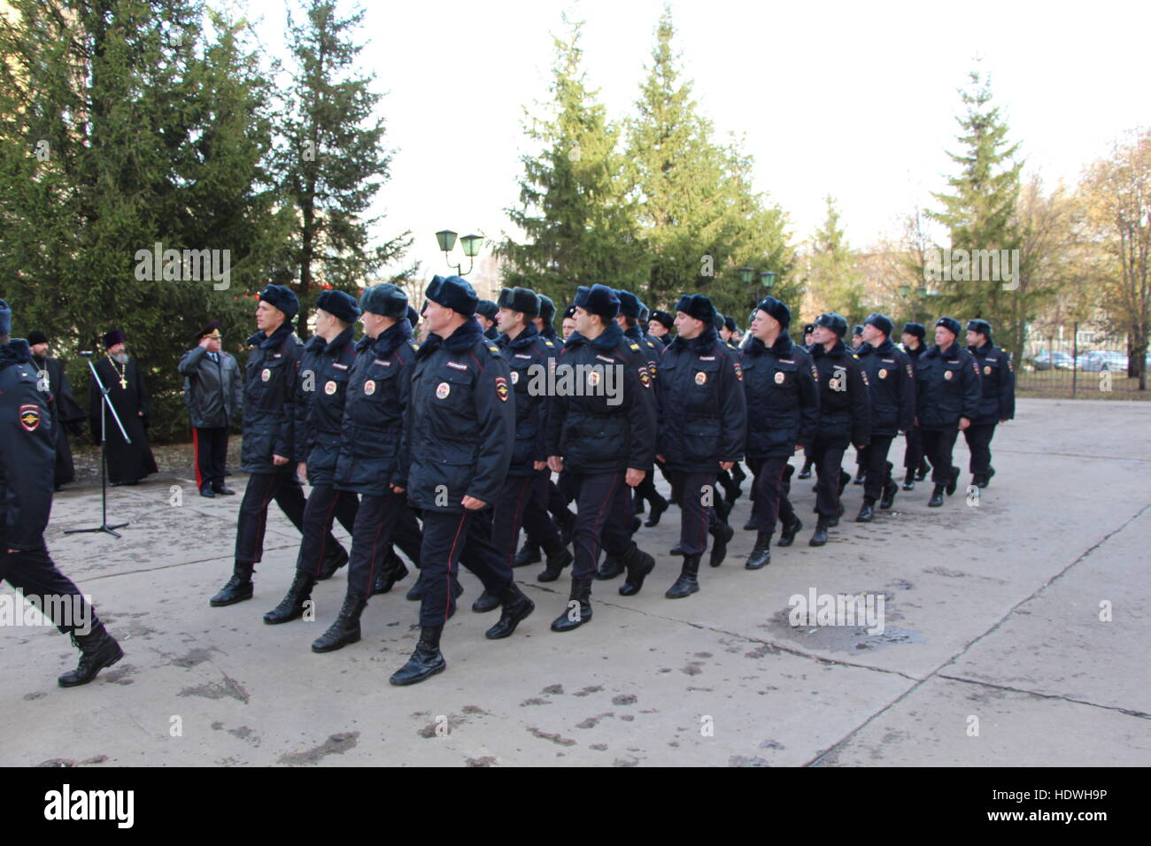 Russian police marching Stock Photo - Alamy