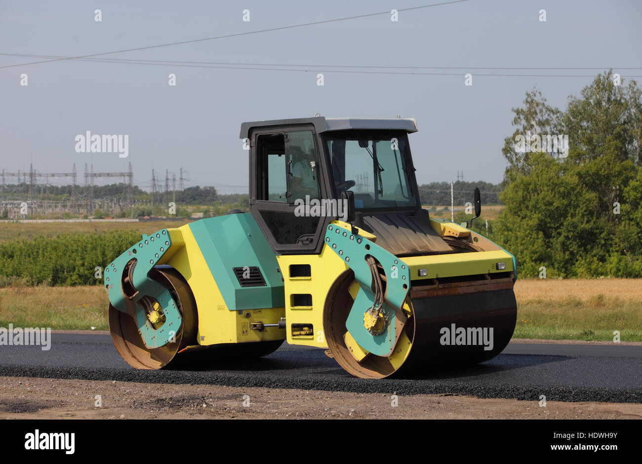 Road construction roller hi-res stock photography and images - Alamy