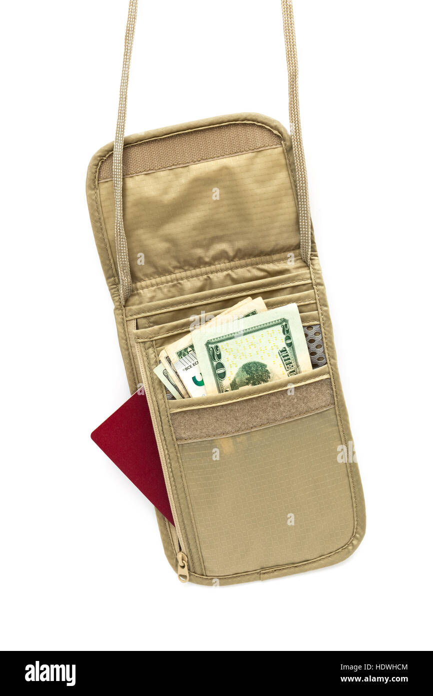 neck purse on a white background Stock Photo - Alamy