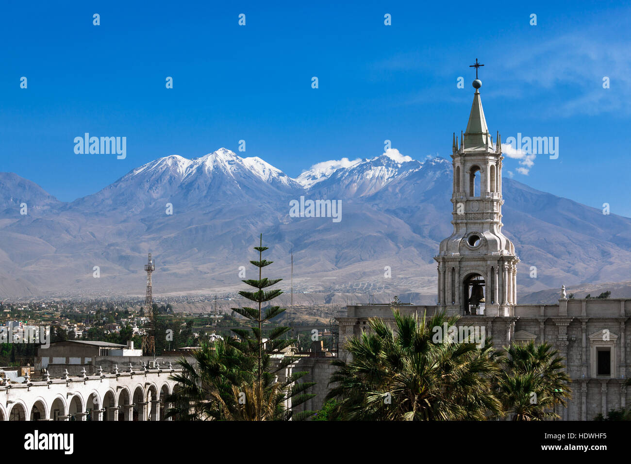 oldest church in the background volcano Stock Photo - Alamy
