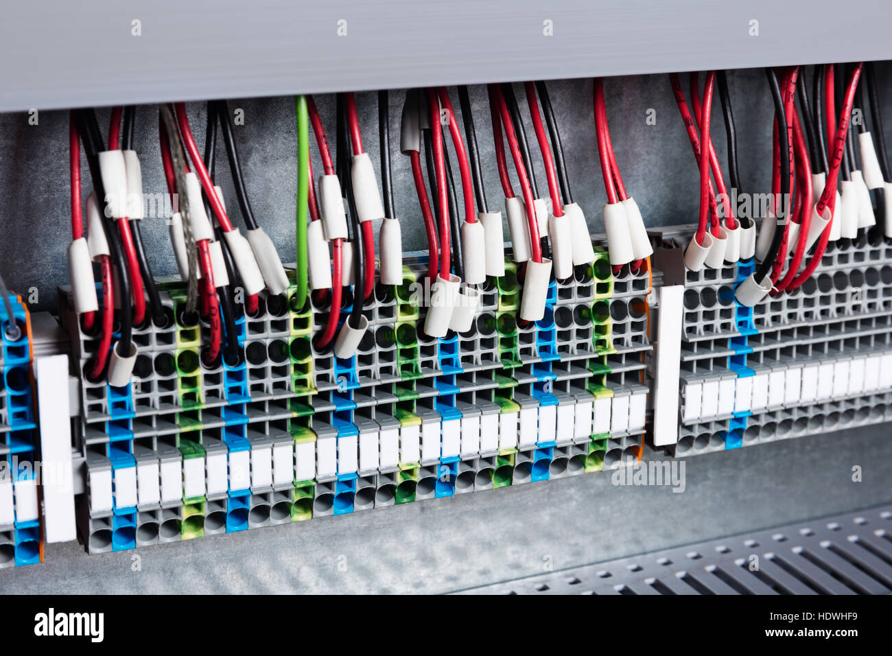 electrical wires to the control panel Stock Photo - Alamy