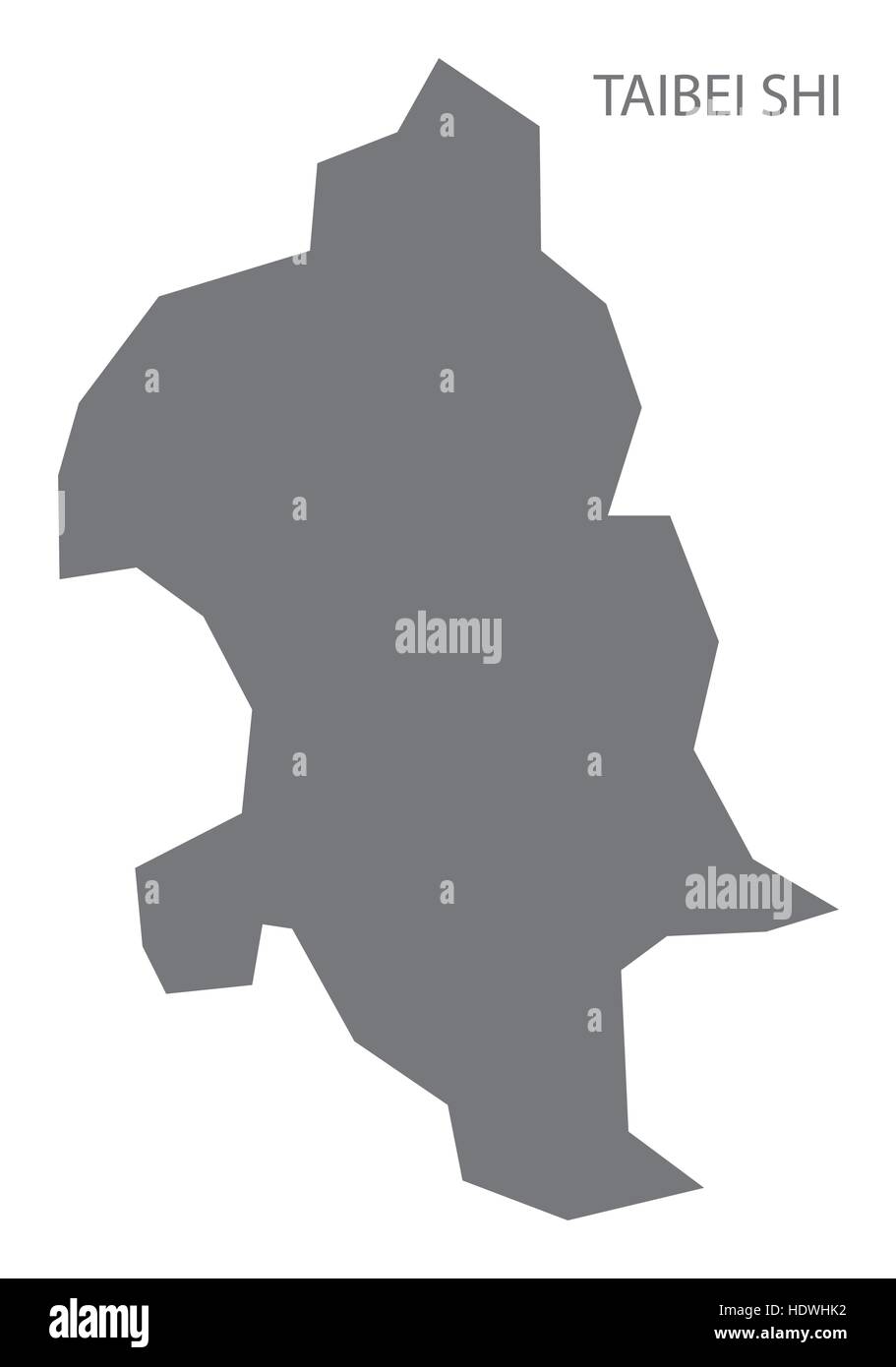 Taibei Shi Taiwan Map grey Stock Vector Image & Art - Alamy