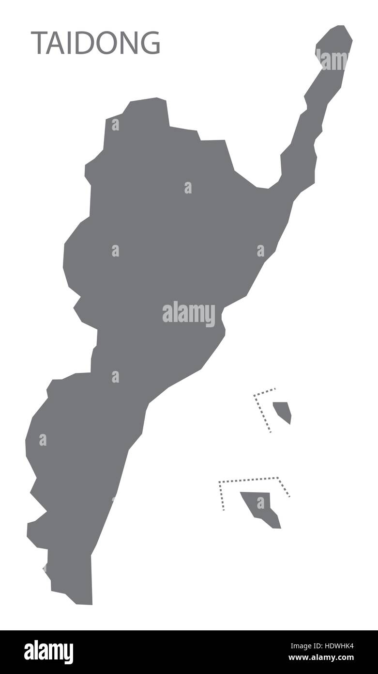 Taidong Taiwan Map grey Stock Vector Image & Art - Alamy