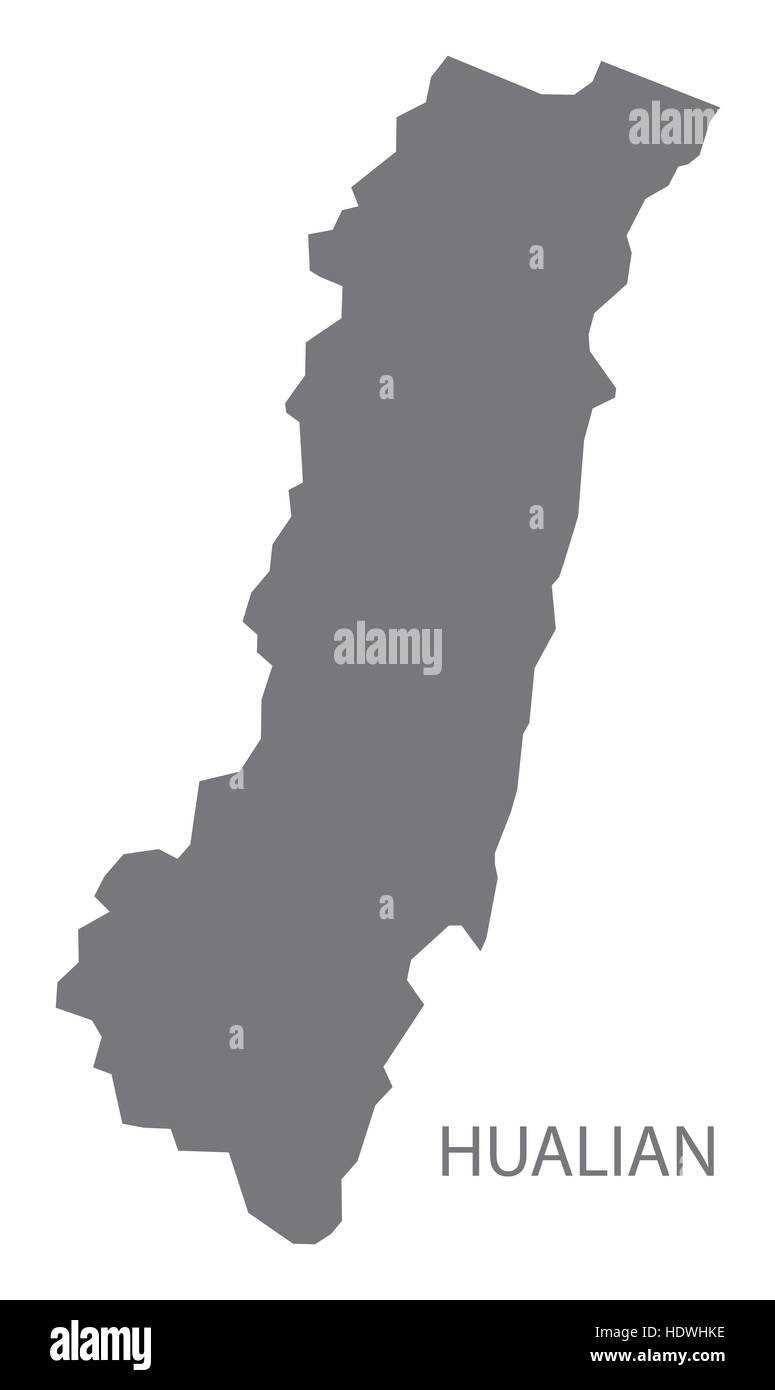 Hualian Taiwan Map grey Stock Vector Image & Art - Alamy