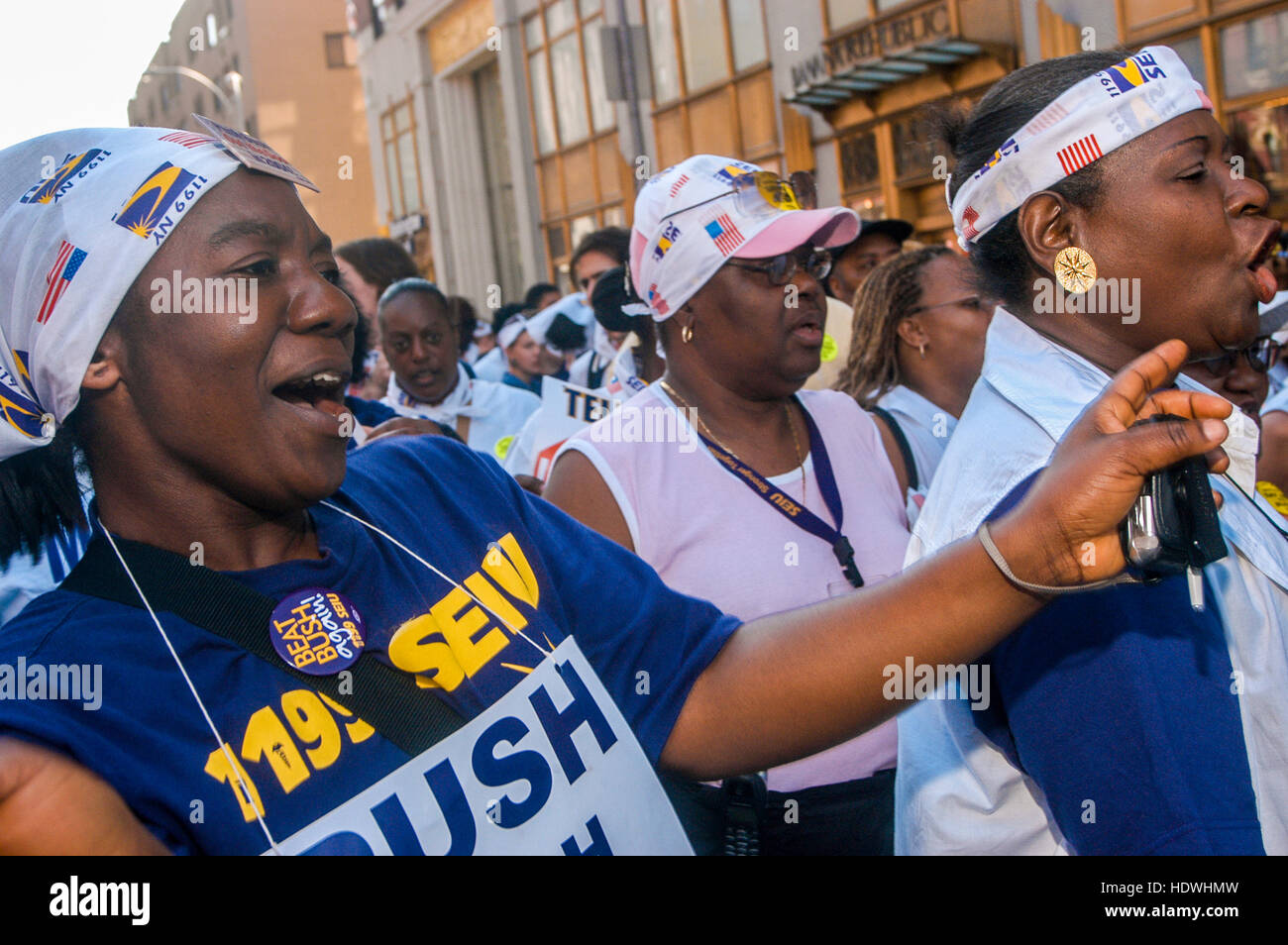New York, USA - 1 September 2004 - Labor Unions march and protest near ...