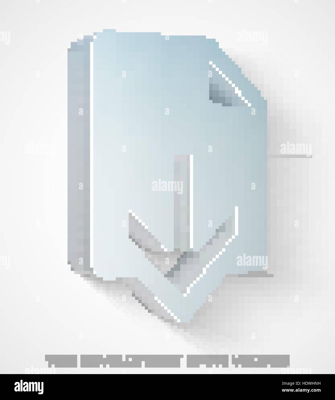 Web development icon: extruded Metallic Download with transparent shadow, EPS 10 vector ...