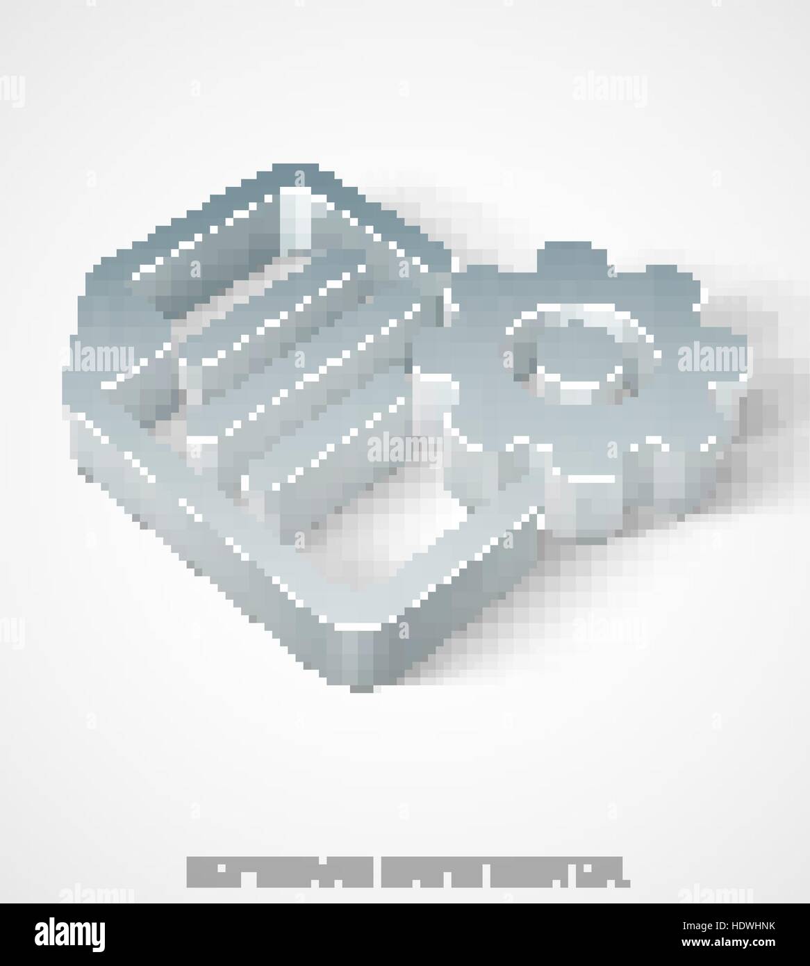 Software icon: extruded Metallic Gear with transparent shadow, EPS 10 vector illustration Stock ...