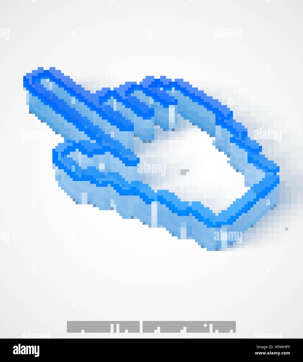 Marketing icon: extruded Blue Transparent Plastic Mouse Cursor with ...