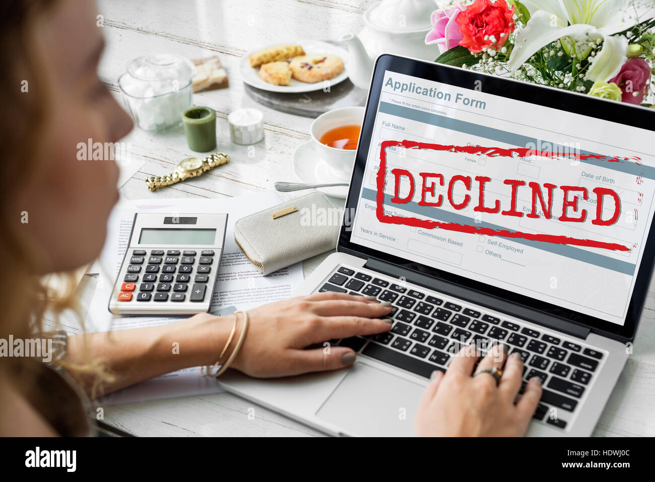 Declined Deny Reject Stamp Concept Stock Photo - Alamy