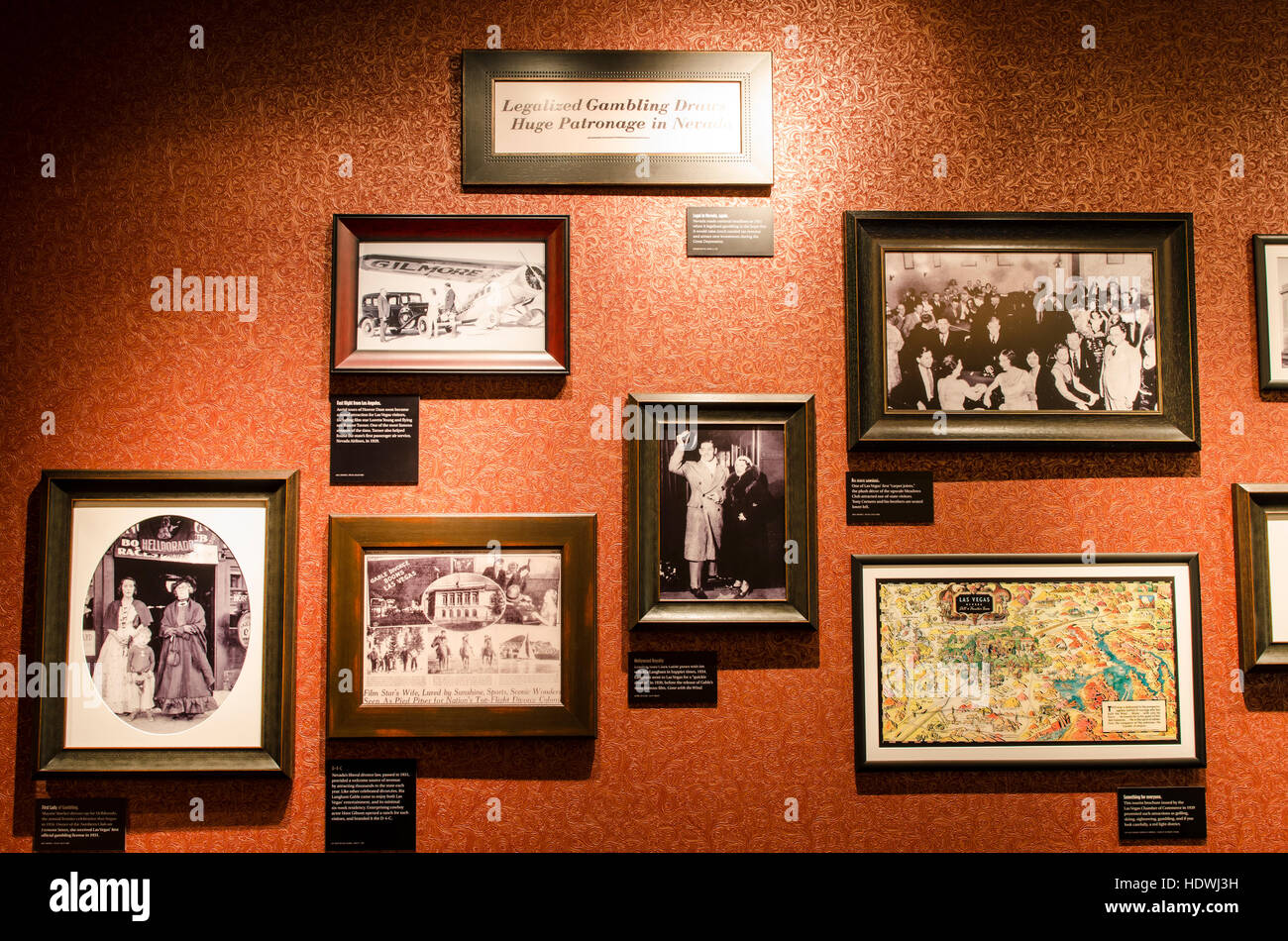 Exhibits and displays in The Mob Museum Las Vegas, Nevada Stock Photo ...